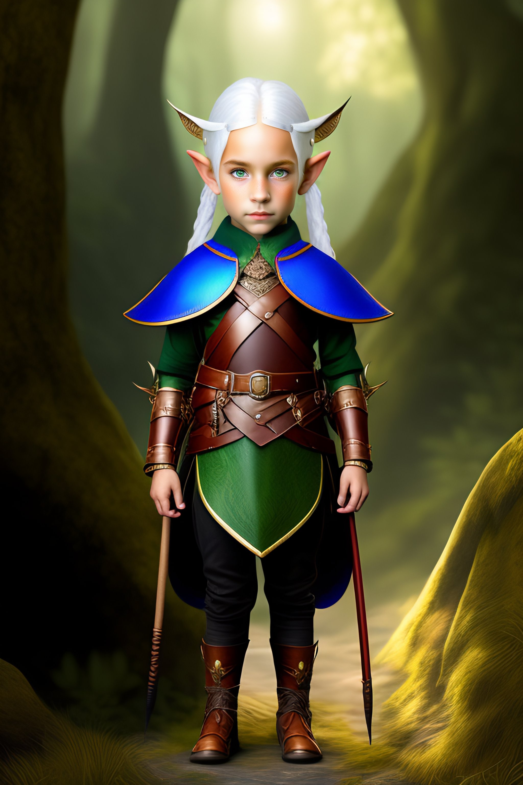 Lexica - A kid elf fairy with a feminine childish face. She has ...