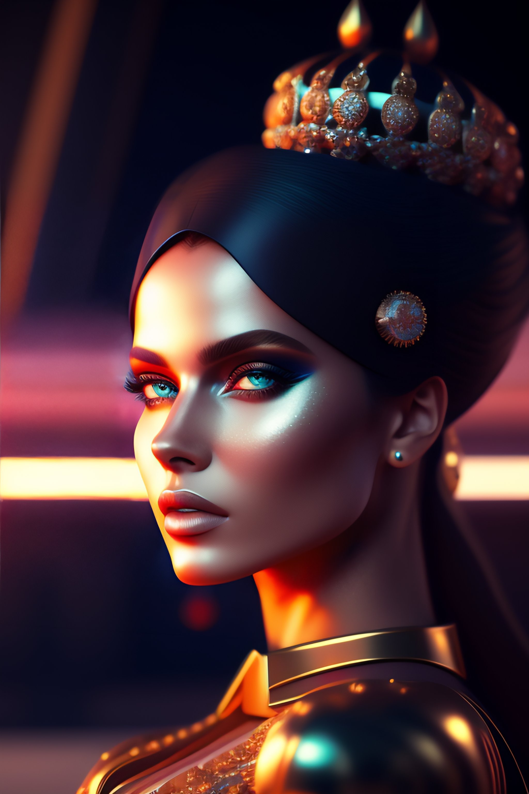 Lexica - Futuristic princess on another planet, by ruan jia, james ...