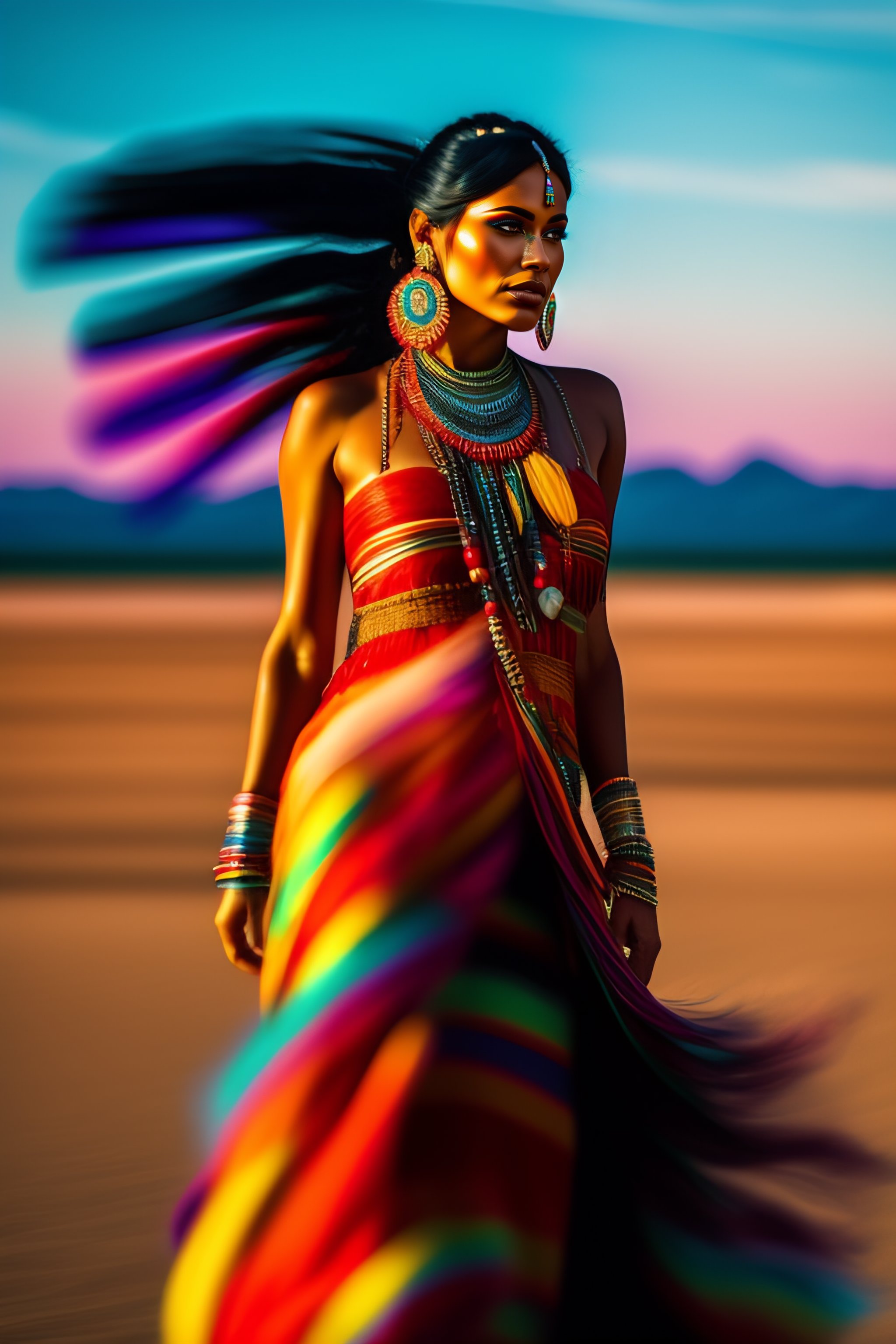 Lexica - Abstract detailed picture of a dancing american indian ...