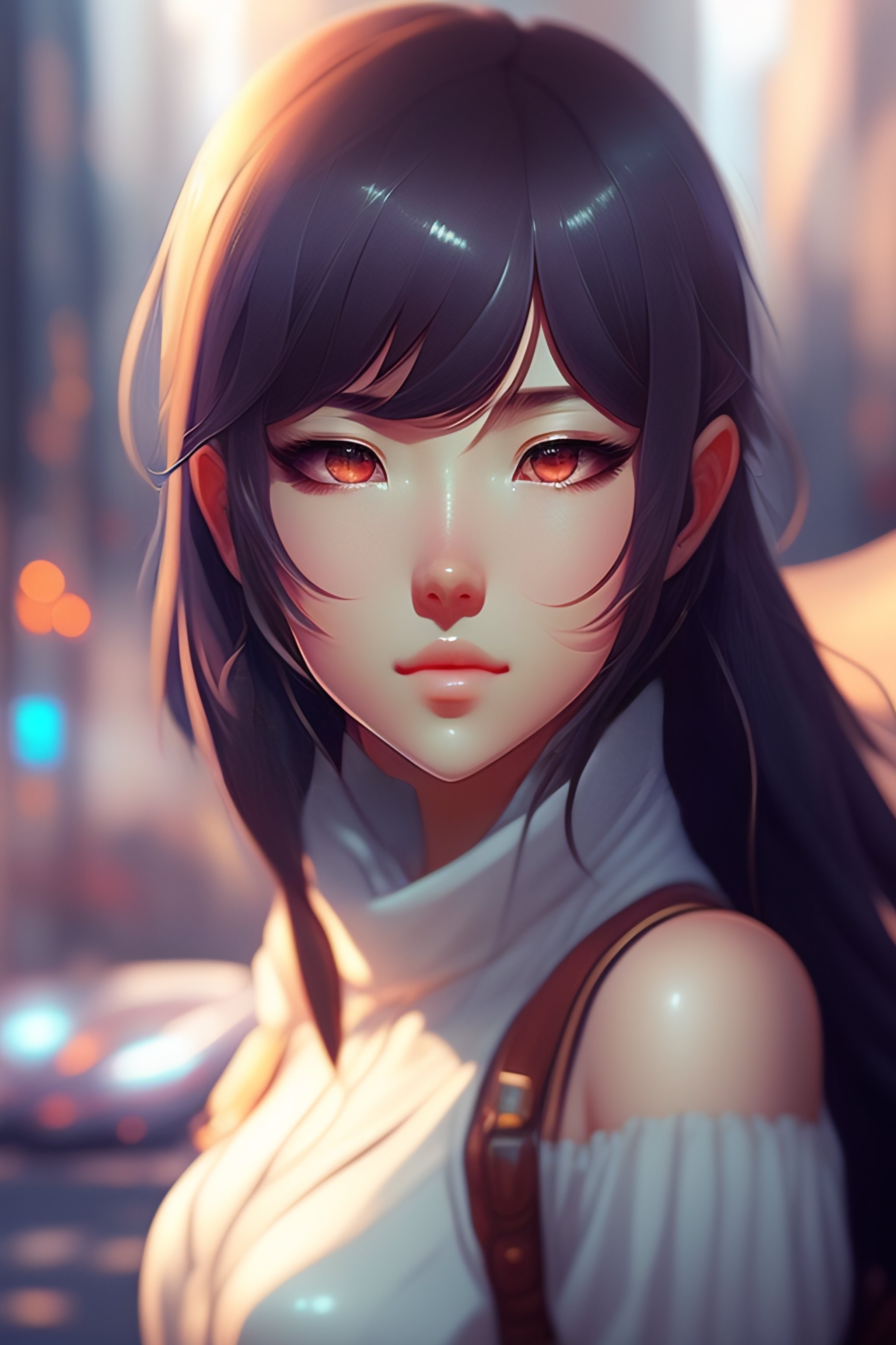 Lexica - Smooth soft skin, big dreamy eyes, symmetrical, anime wide ...