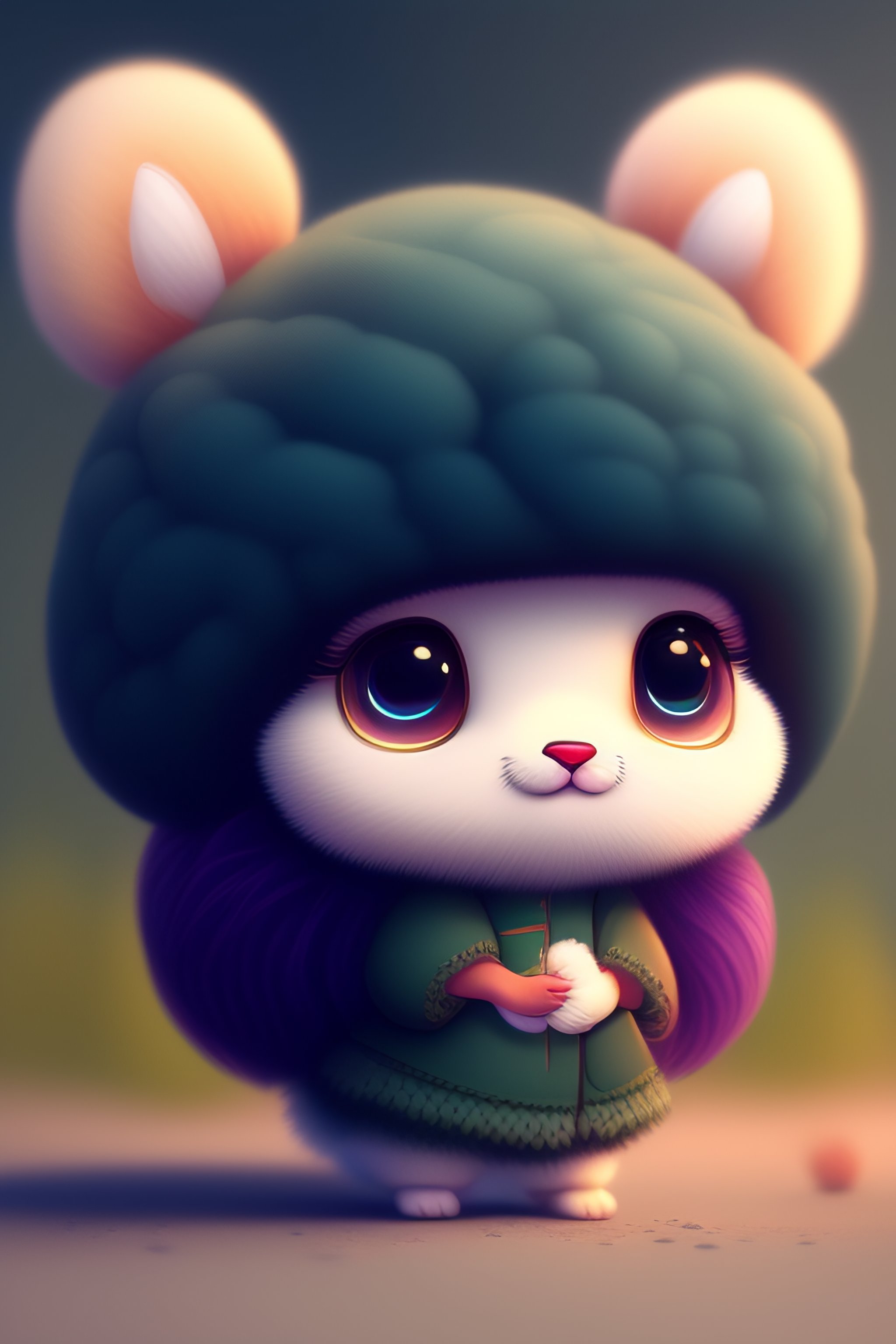 Lexica - Cute and adorable cartoon fluffy baby rhea, fantasy, dreamlike ...