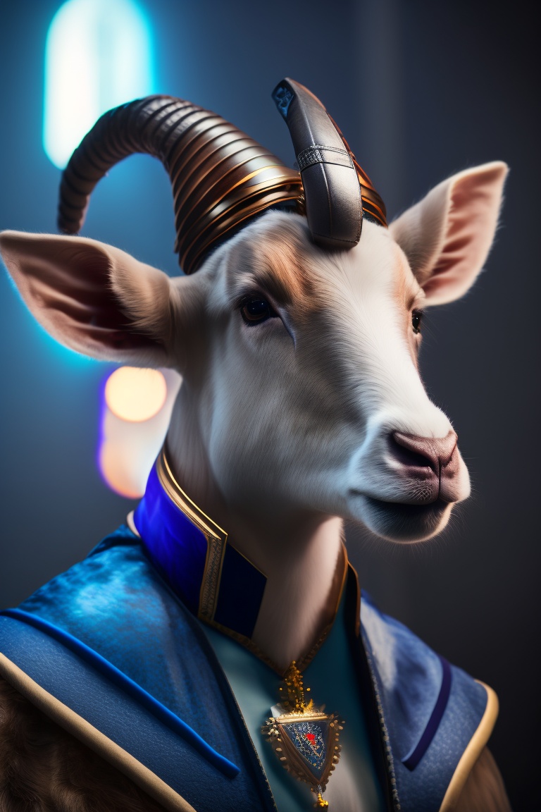 Lexica - Portrait of a goat's head wearing a catholic pope's dress ...