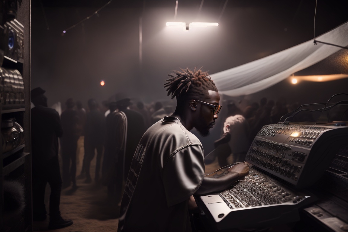 Lexica - Intricately detailed photograph of a dj at an underground ...