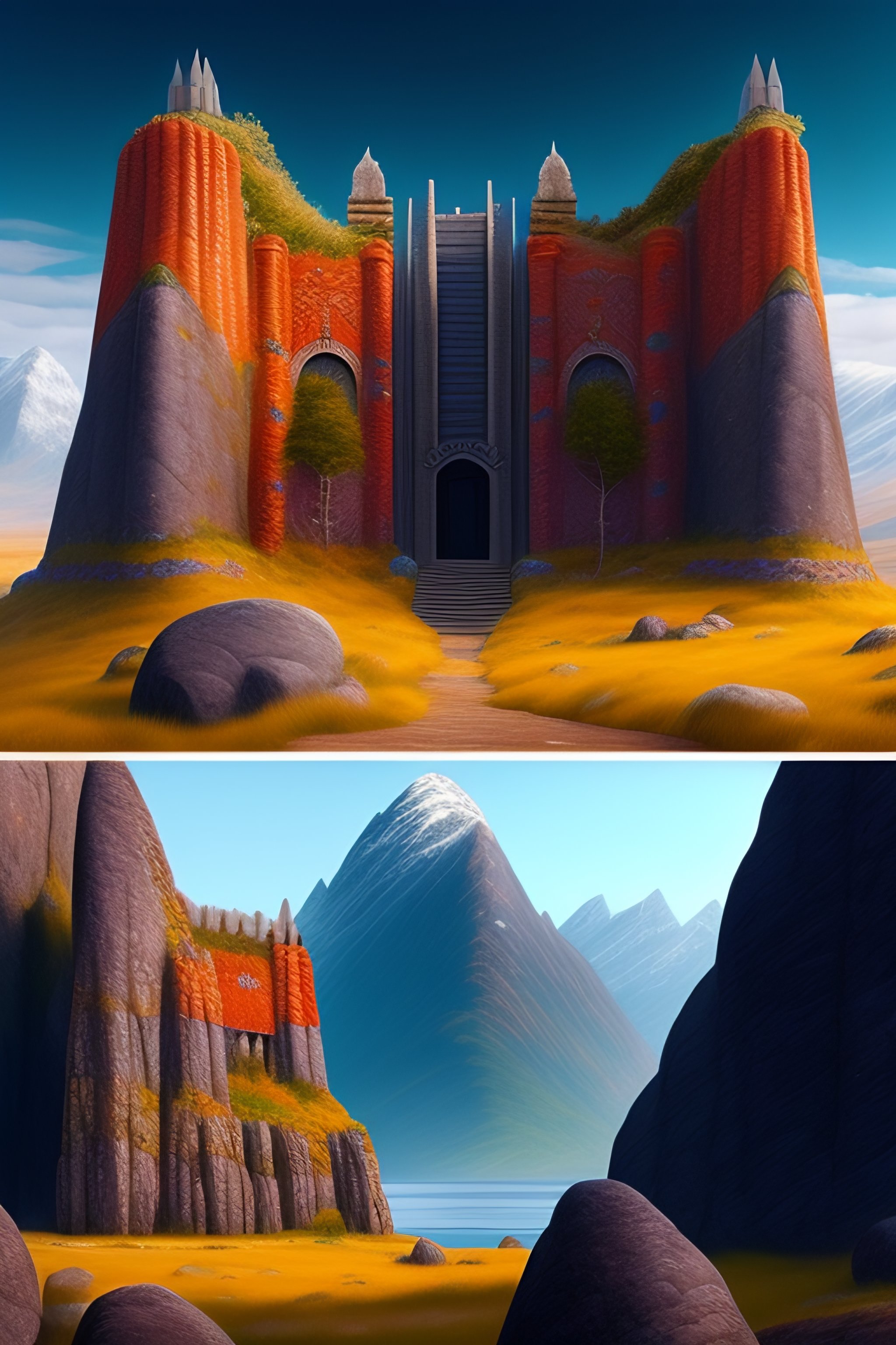 Lexica - A beautiful and highly detailed matte painting of a colorful ...