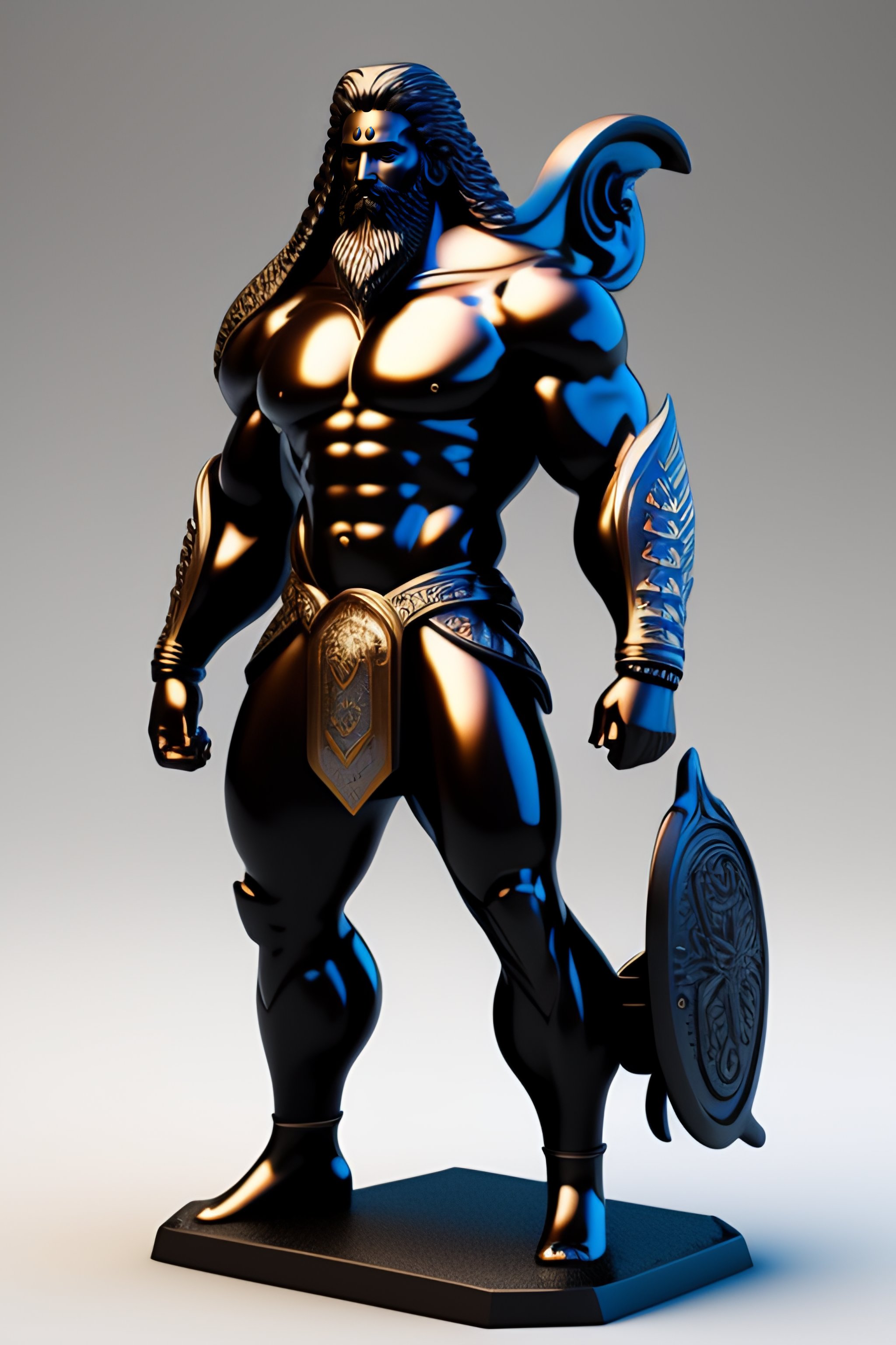 Lexica - 3d humanoid zeus gemini warrior