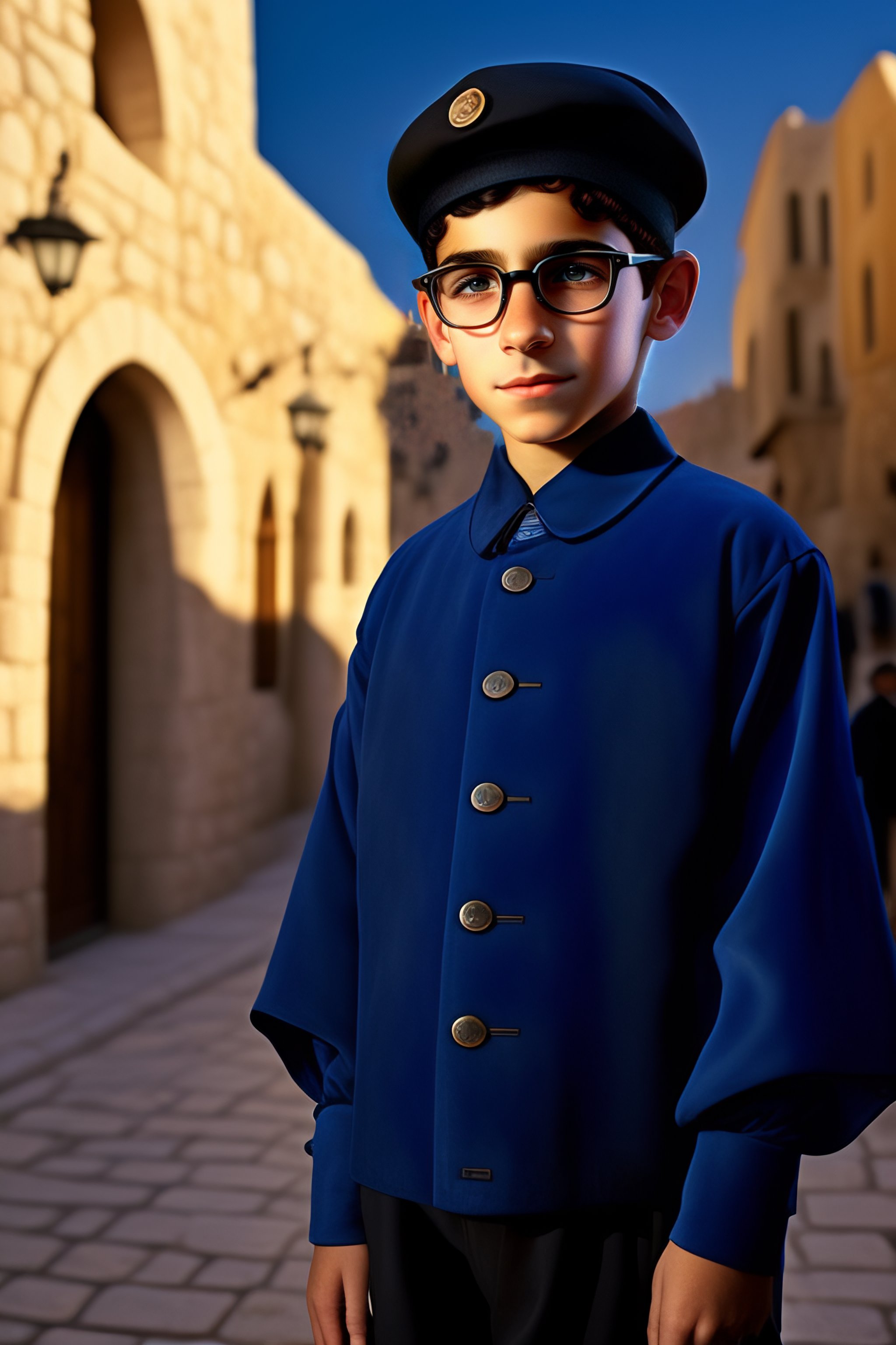 Lexica - An Israeli Jewish boy, ten years old, rides a bicycle ...