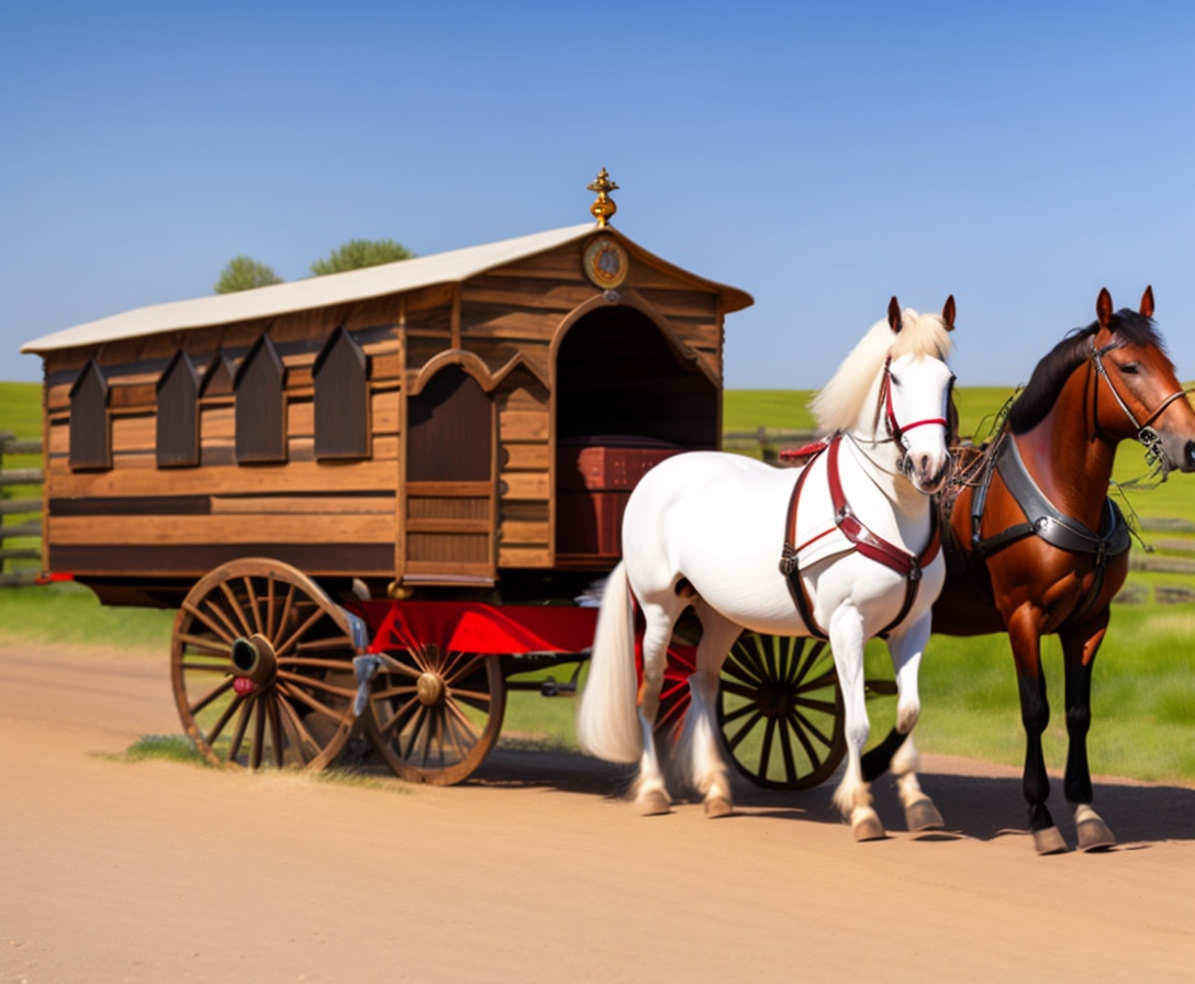 Lexica - Medieval magnificent box wagon of the traveling people made of ...