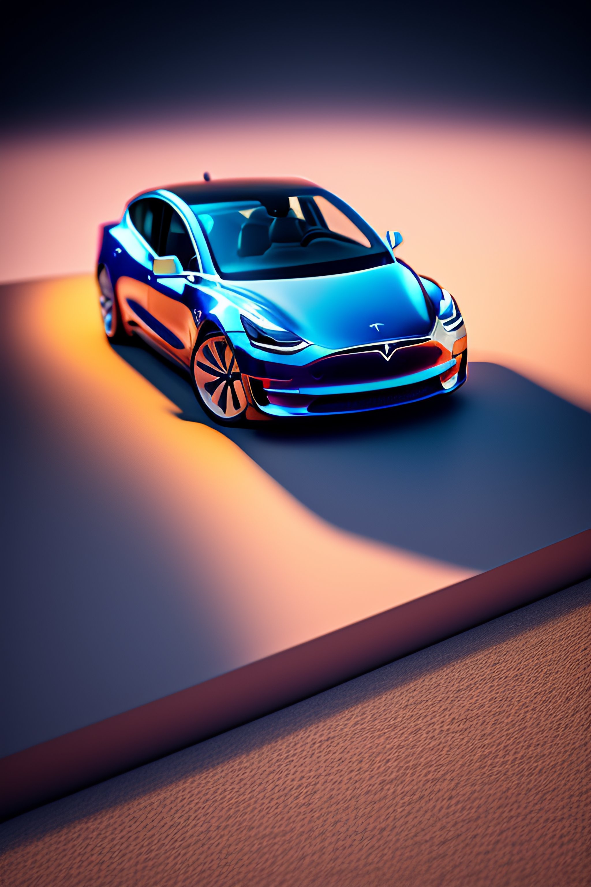 Lexica - Tesla model 3, 3 d render, minimalistic, octane, 1 0 0 mm ...