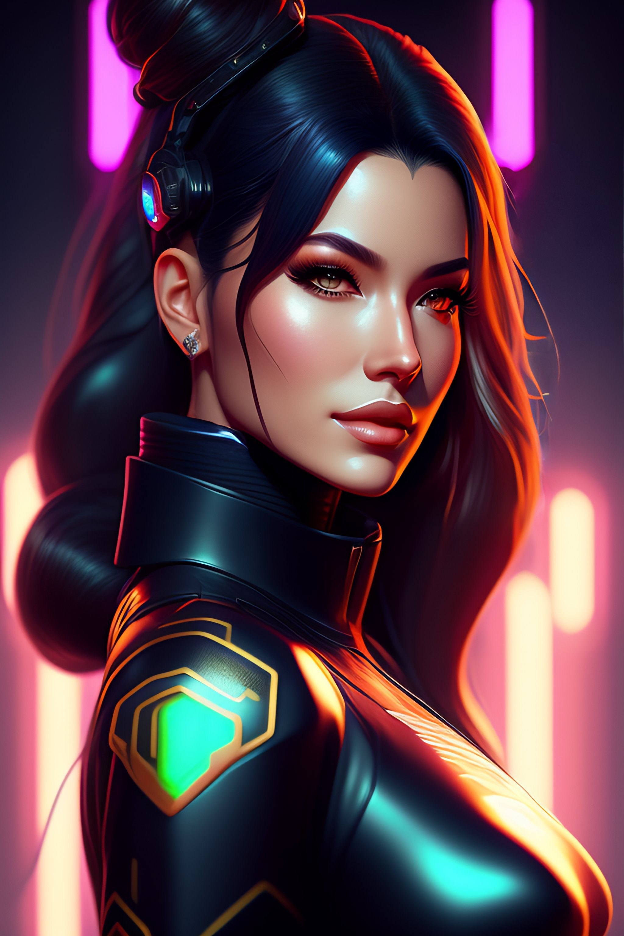 Lexica - Symmetry portrait of dva from overwatch, closeup, sci - fi ...