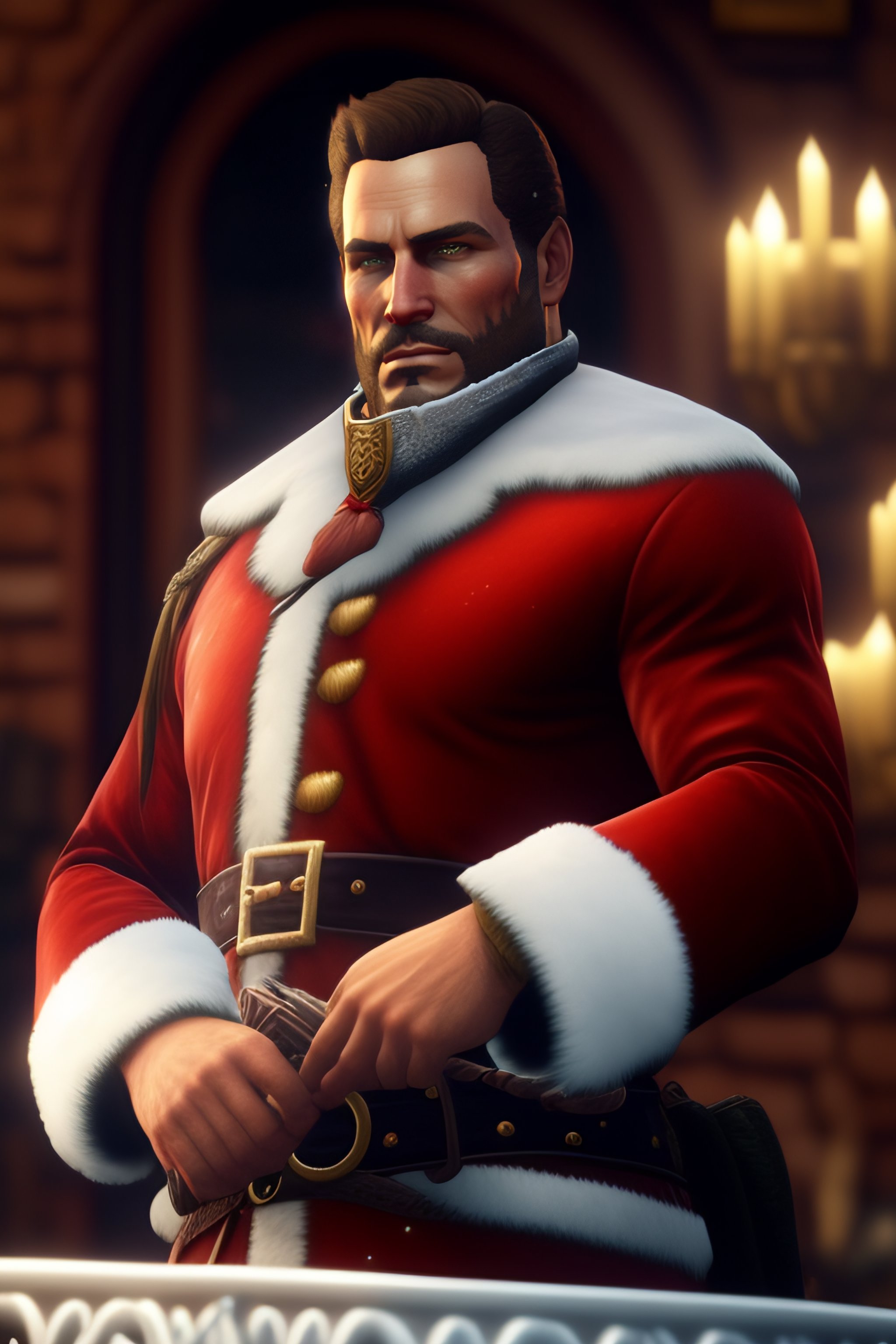 Lexica - Arthur Morgan of dressed up of santa claus