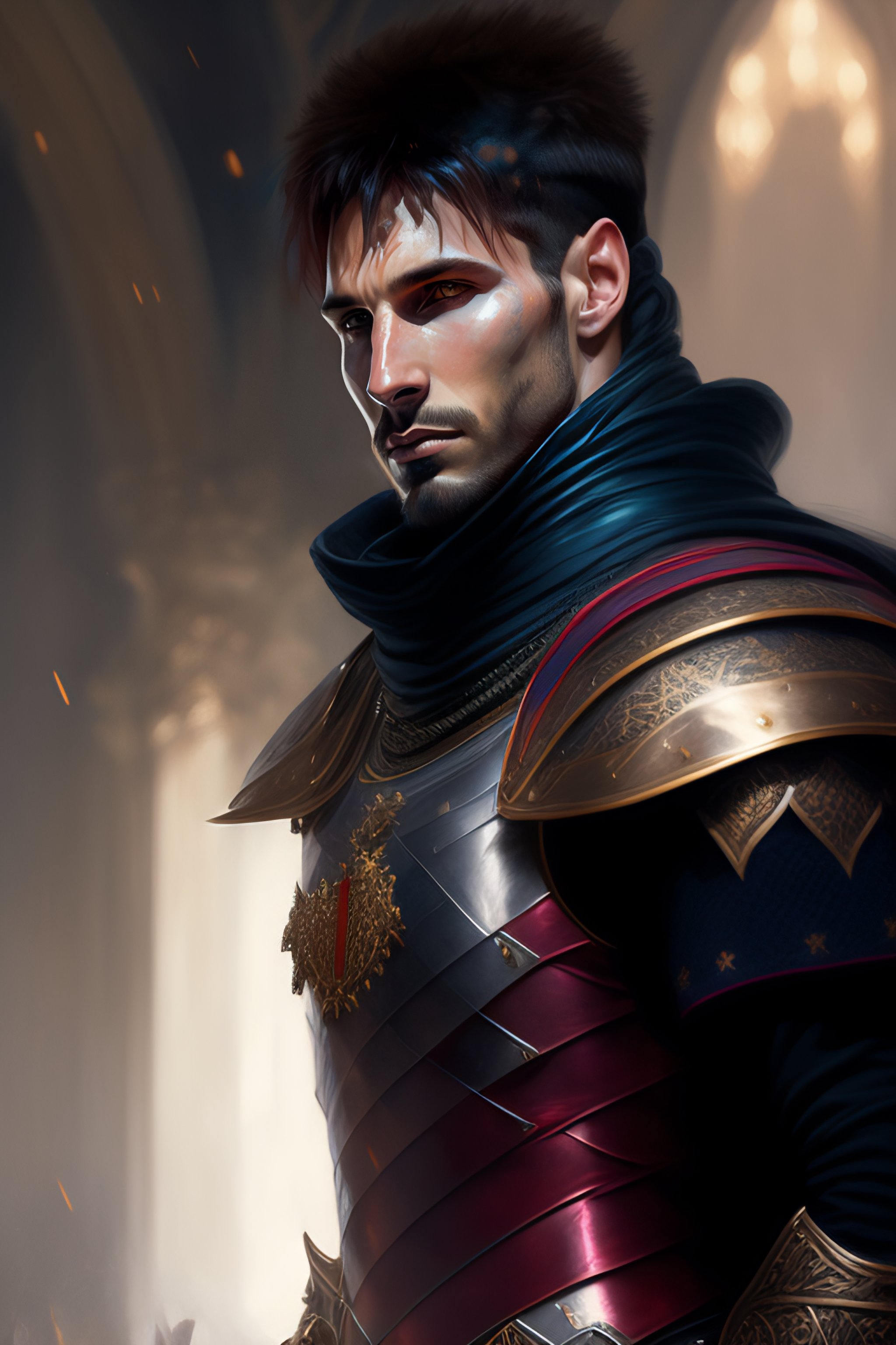 Lexica - Portrait of Lionel Messi as a gothic knight by greg rutkowski
