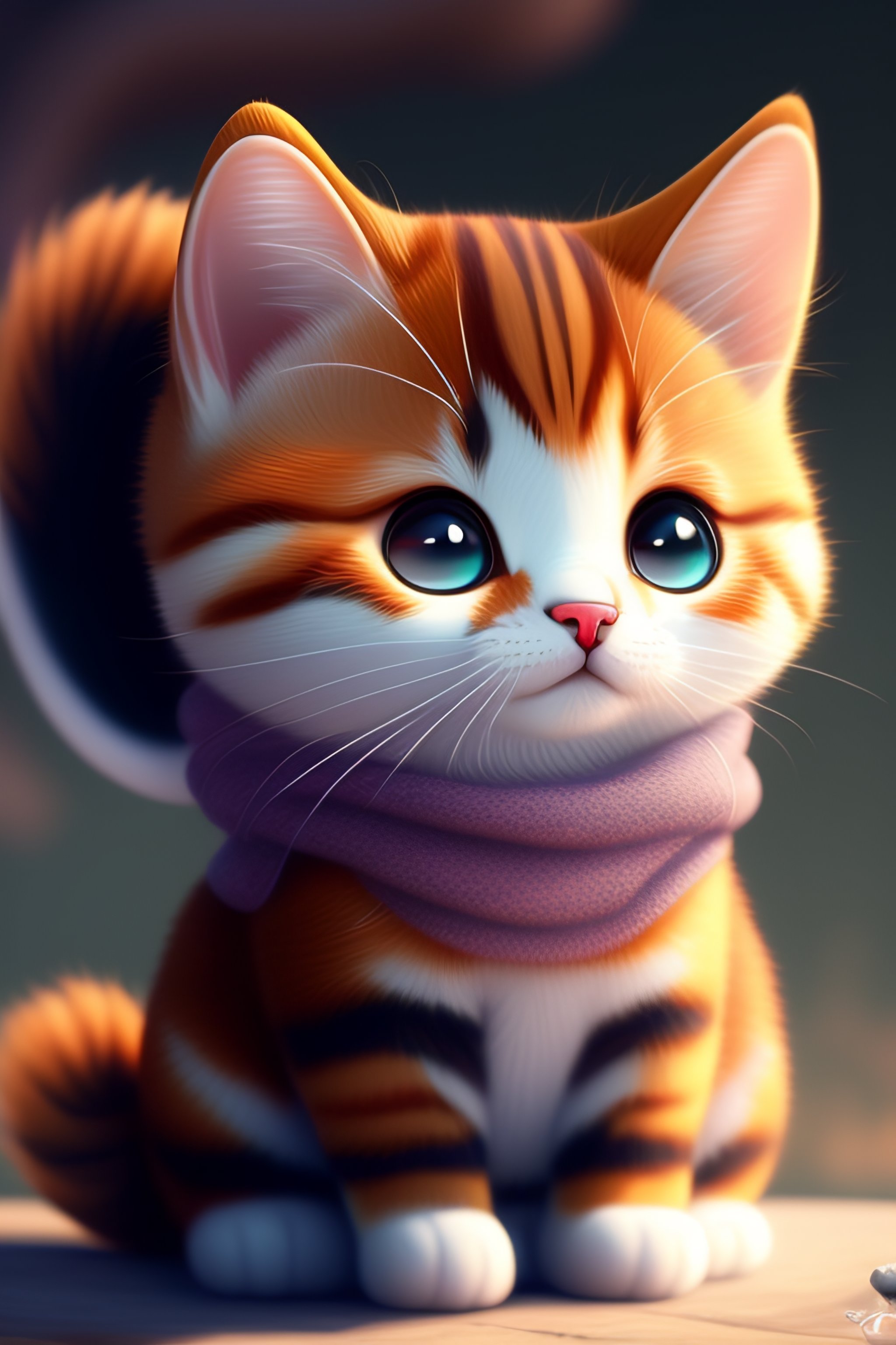 Lexica - Cute and adorable cartoon it cat , fantasy, dreamlike, surrealism, super cute, trending ...