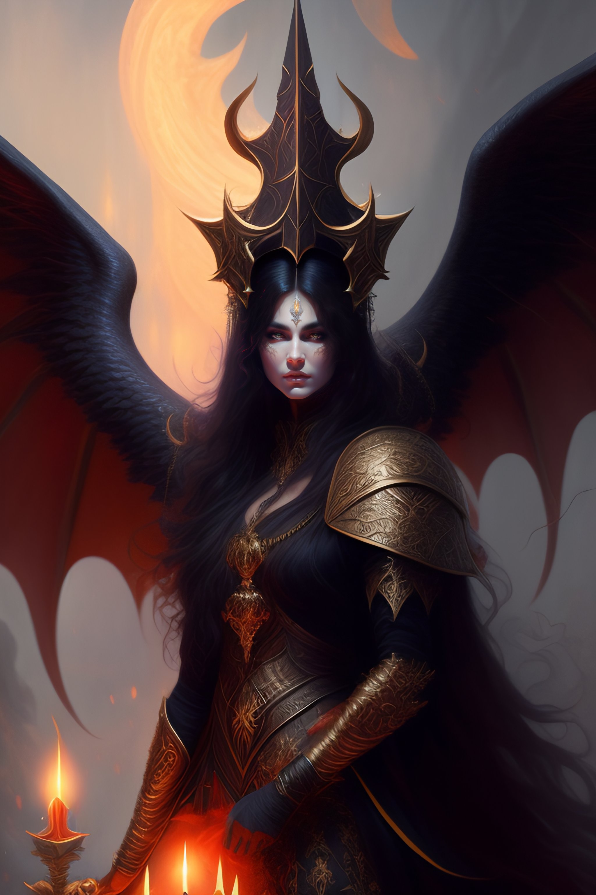 Lexica - A beautiful satanic black metal album cover of a satanic ...