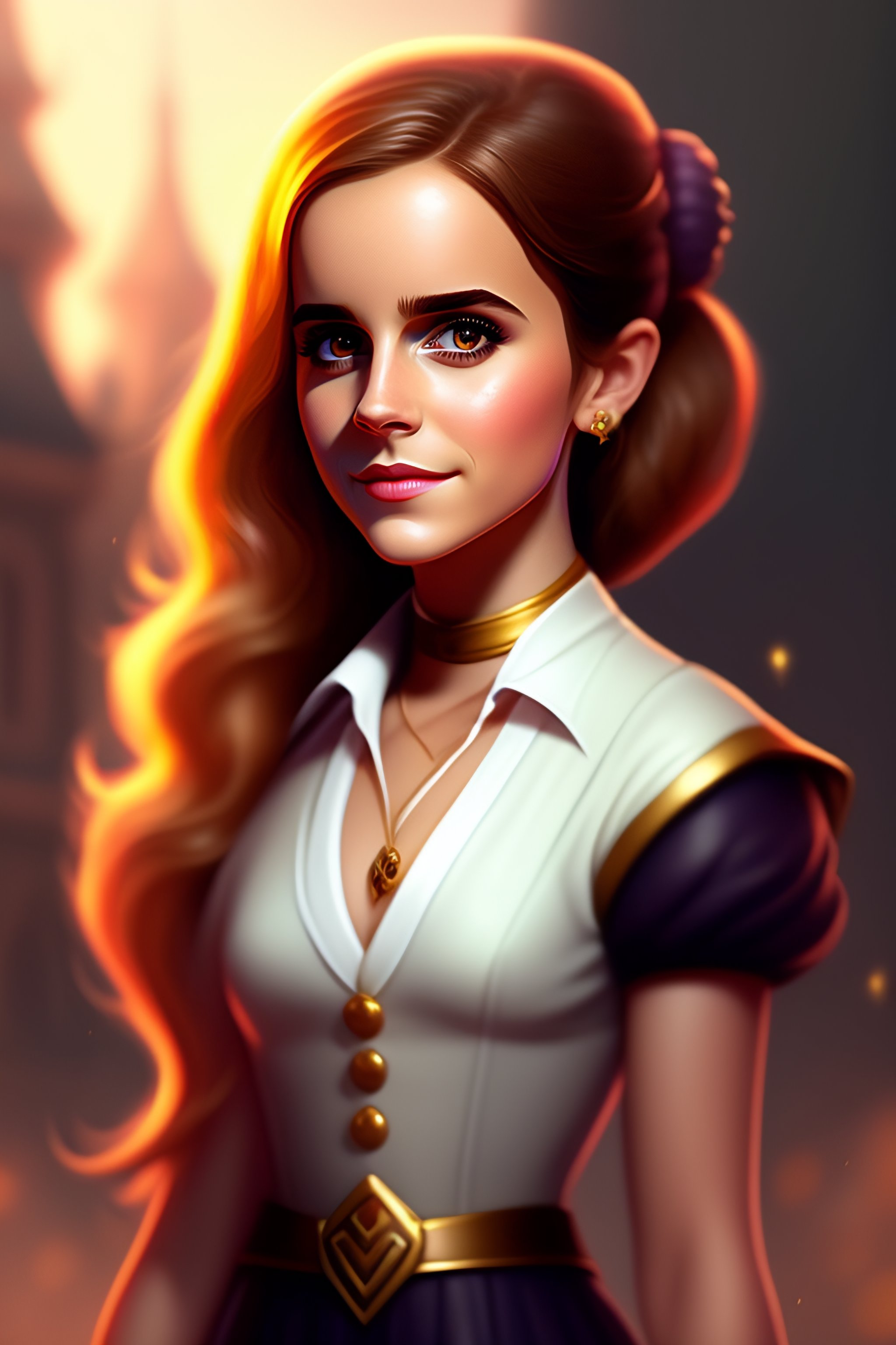 Lexica - Cute and adorable cartoon Emma Watson, fantasy, dreamlike ...
