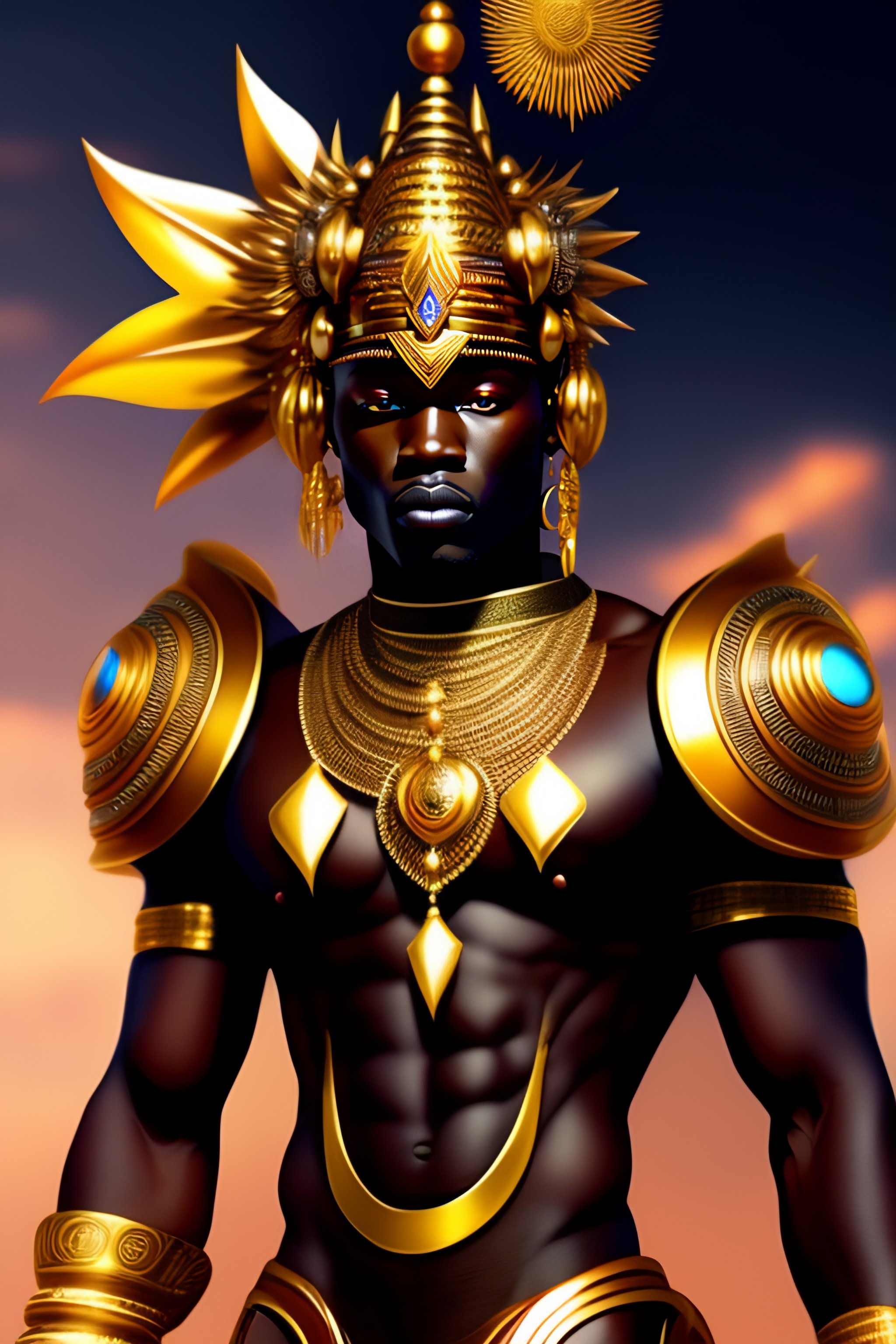 Lexica - Ultra realistic African Male Deity fantastically detailed ...
