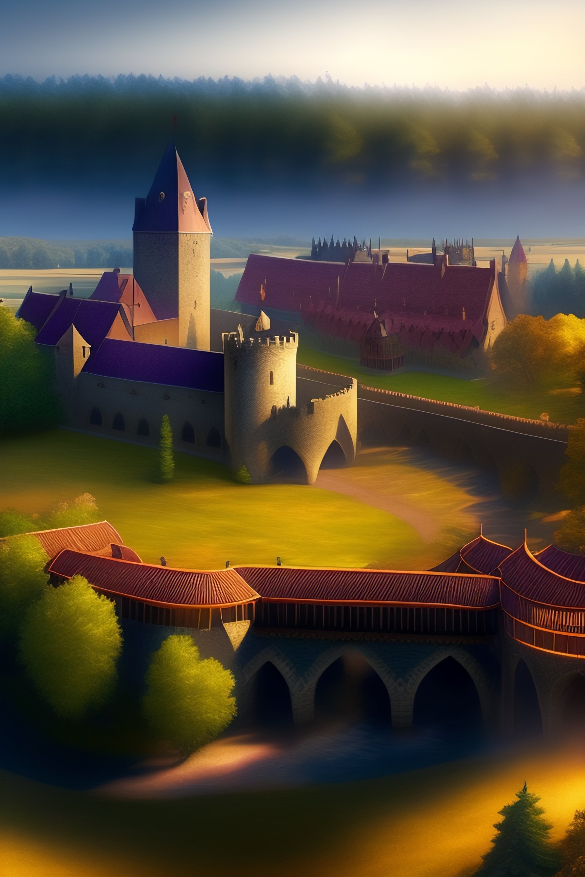 Lexica - Medieval american kingdom photo-realistic