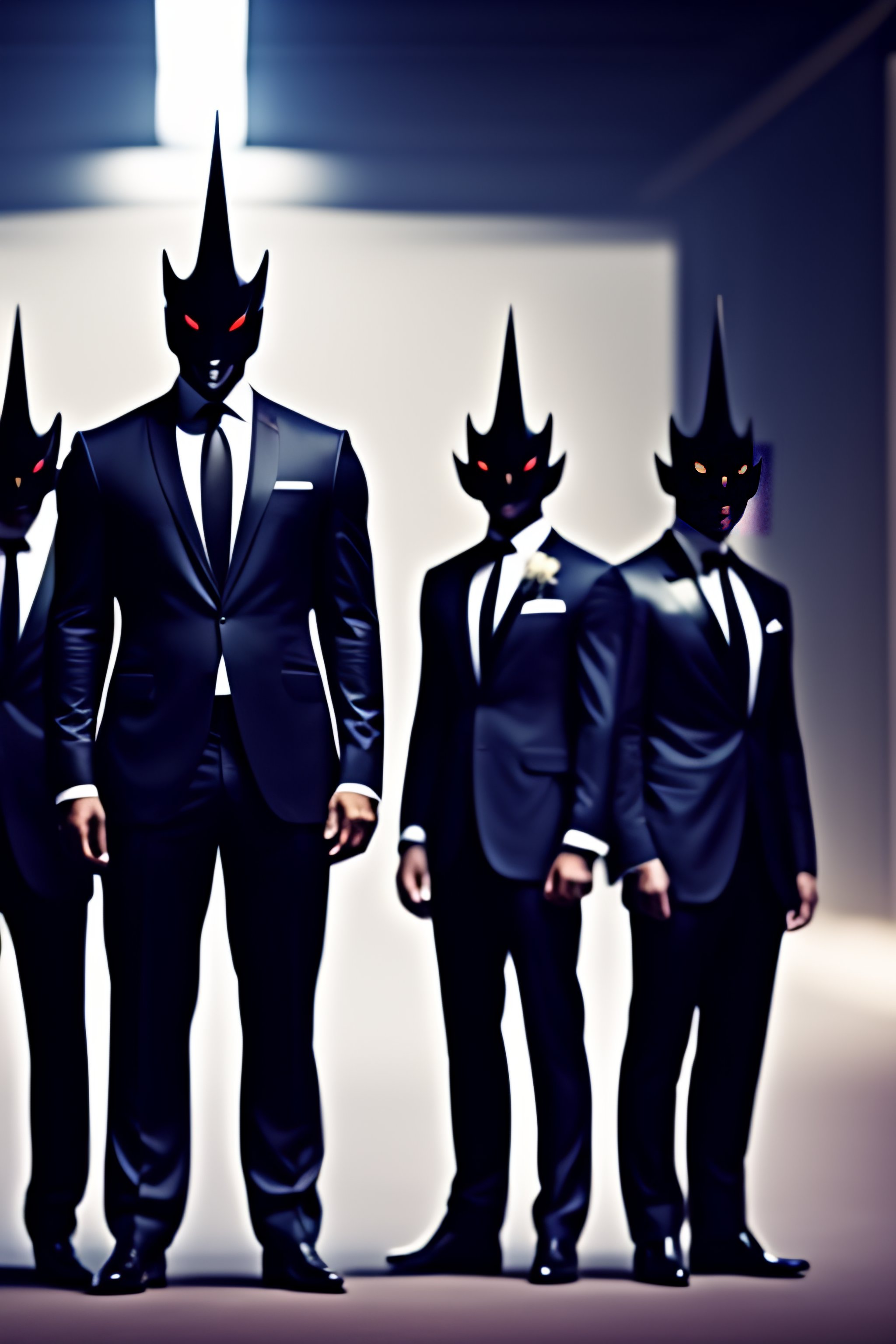 Lexica - A group of creepy evil satanic creatures with no face wearing ...