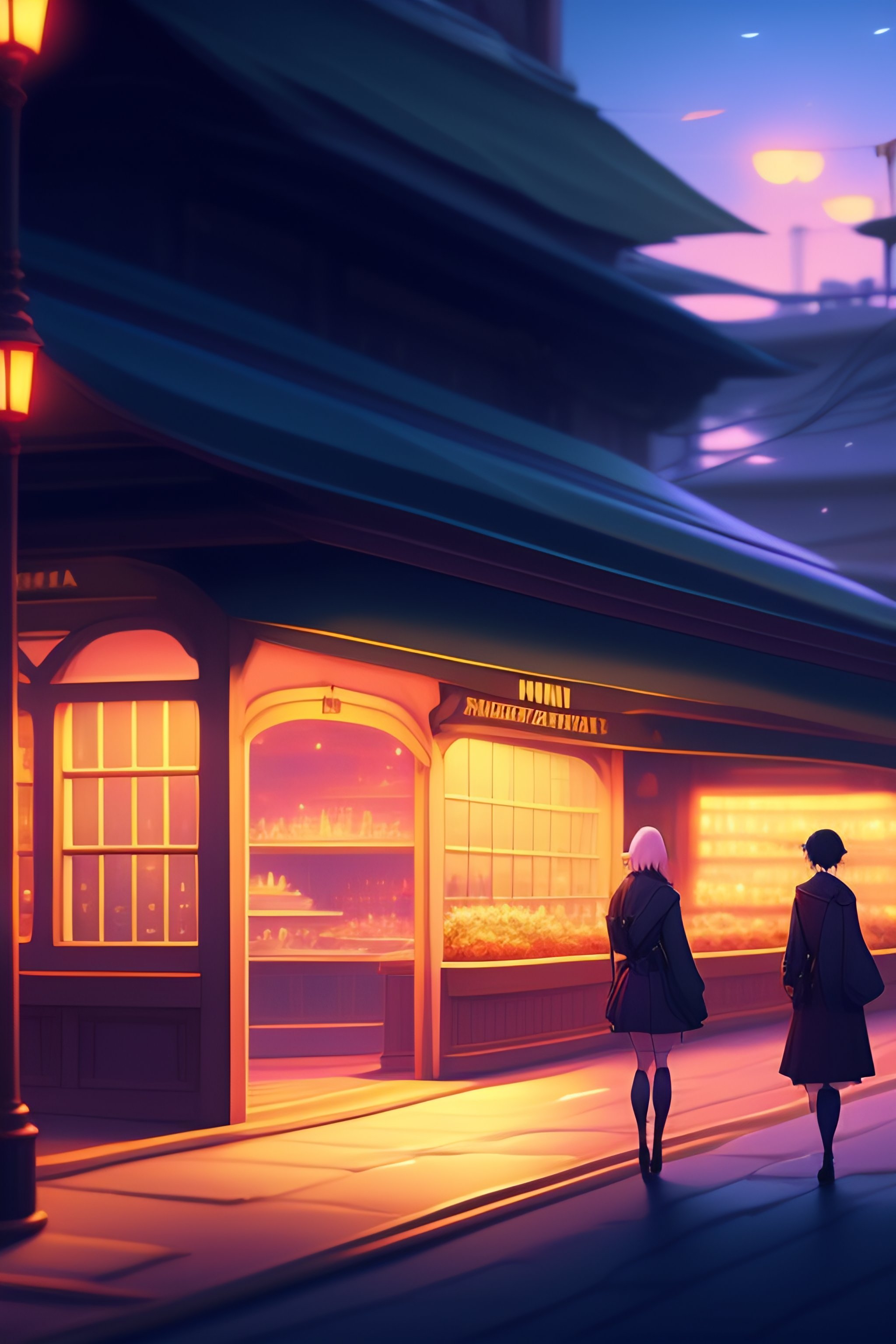 Lexica - The Night Inn, Anime concept art by Makoto Shinkai 8k