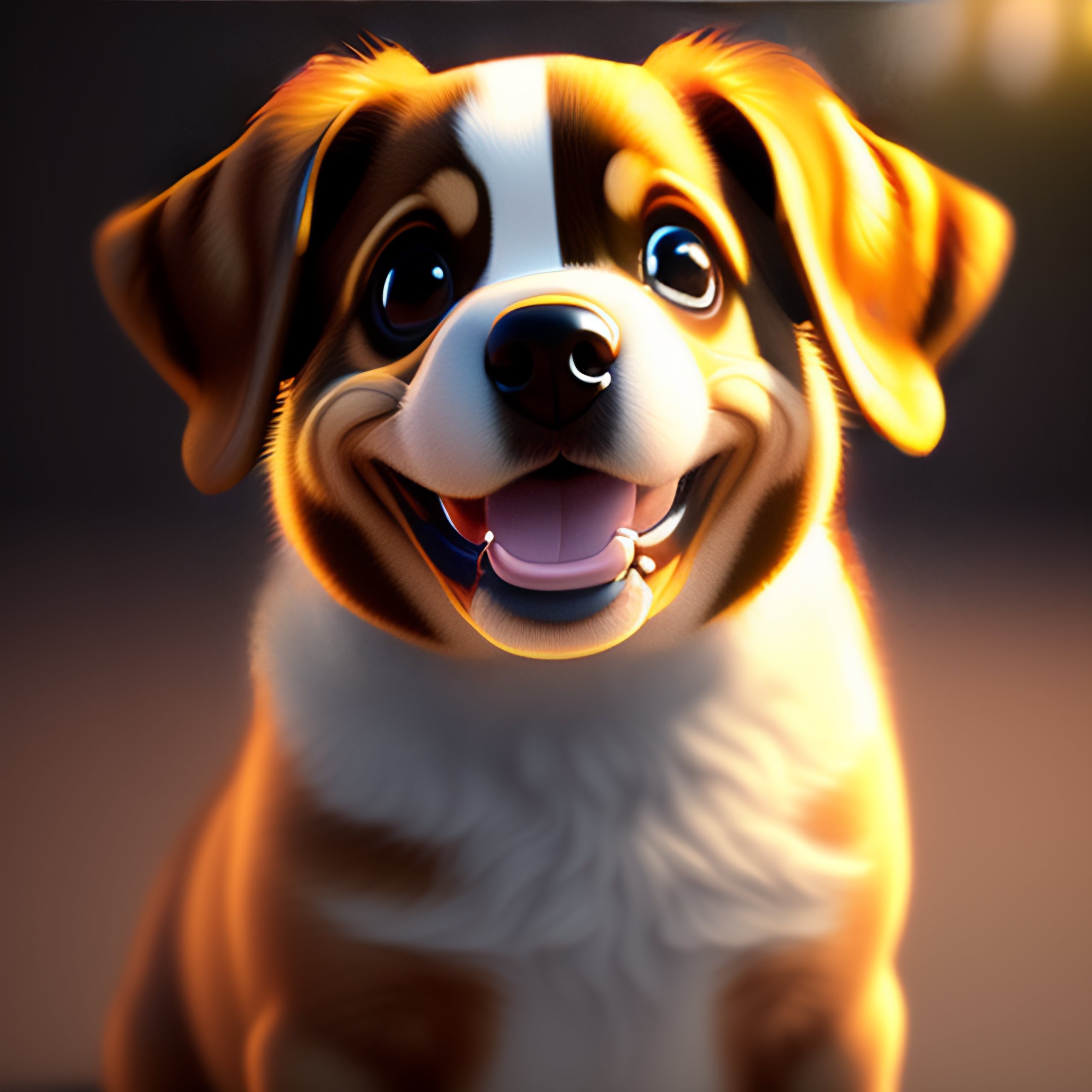 Lexica - Super happy smiling cute standing baby dog dressed as an ...