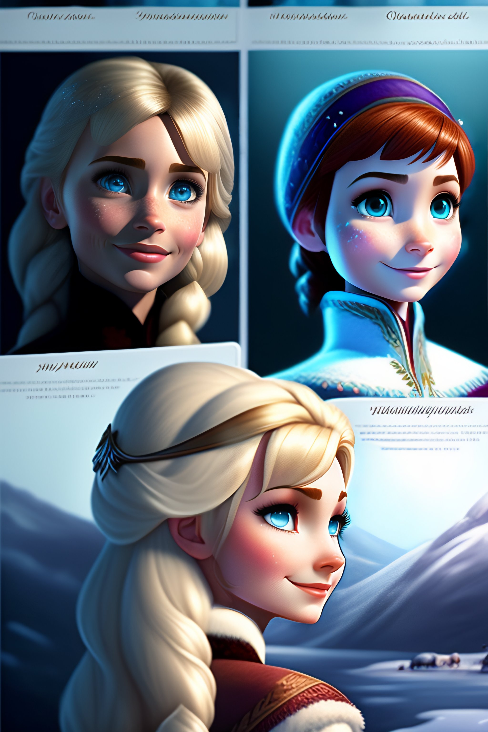 Lexica - Movie storyboard, frozen movie, pixar --v 4