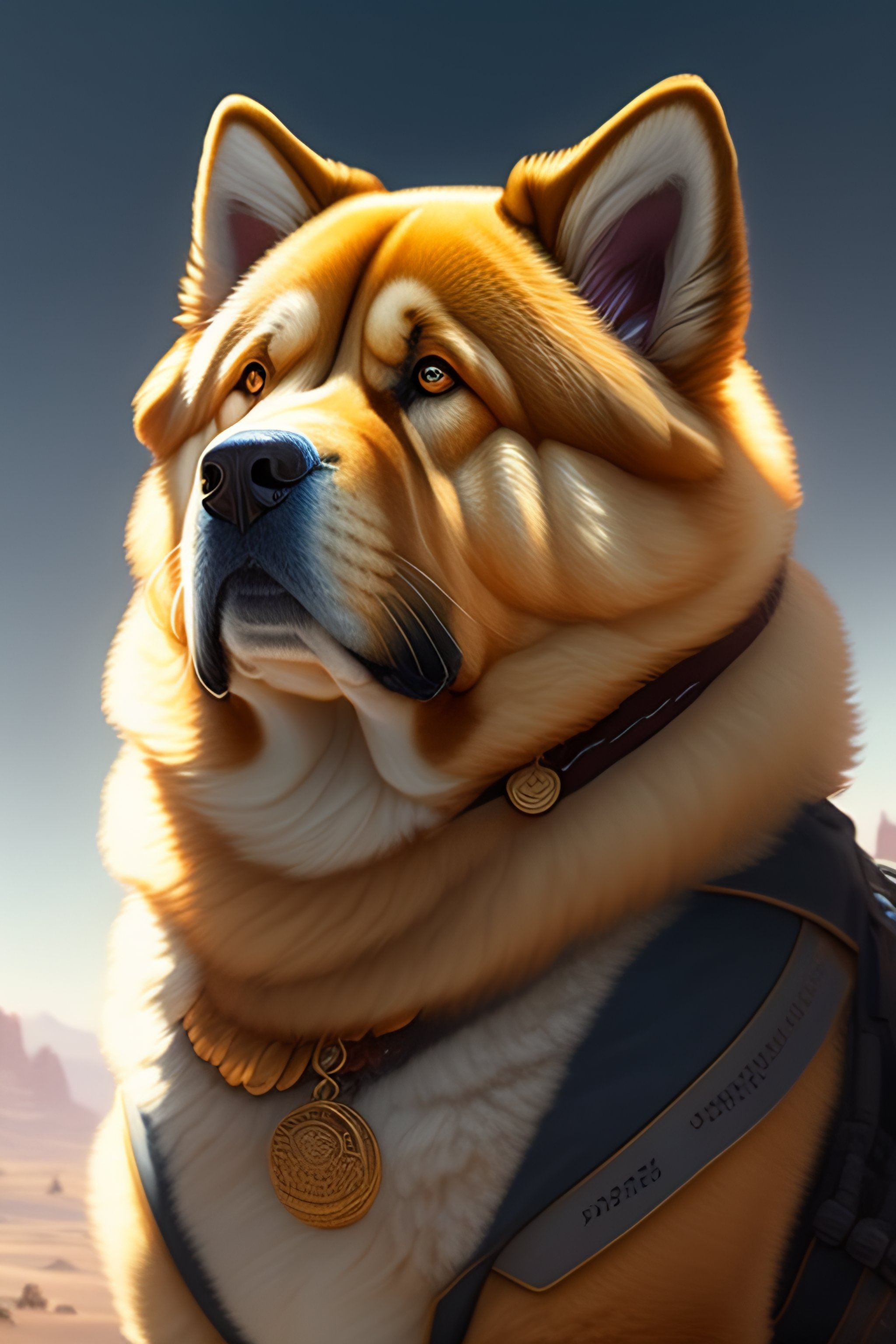 Lexica - Apex Legends-style chow chow dog, highly detailed, digital ...