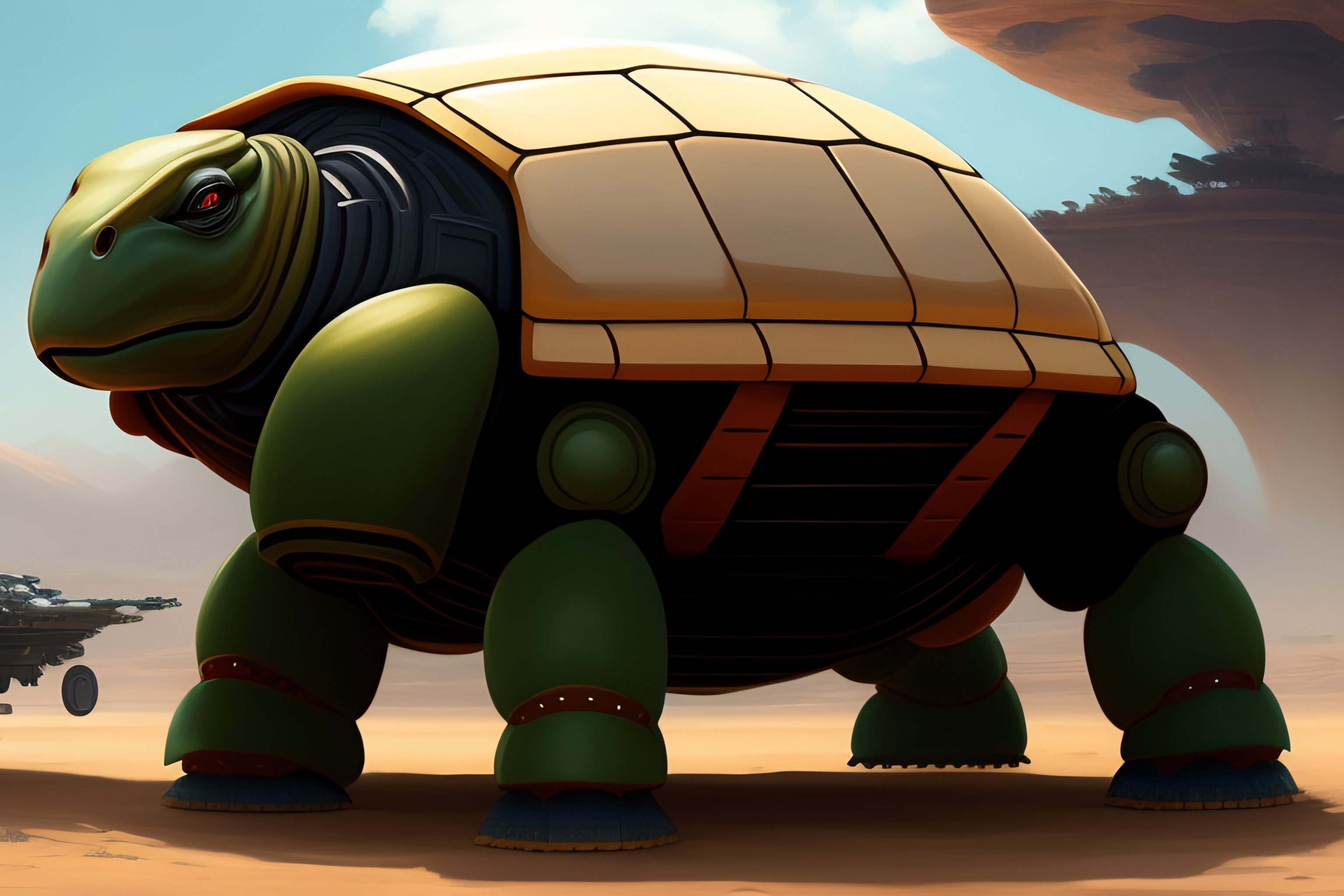 Lexica - Giant turtle vs giant robot