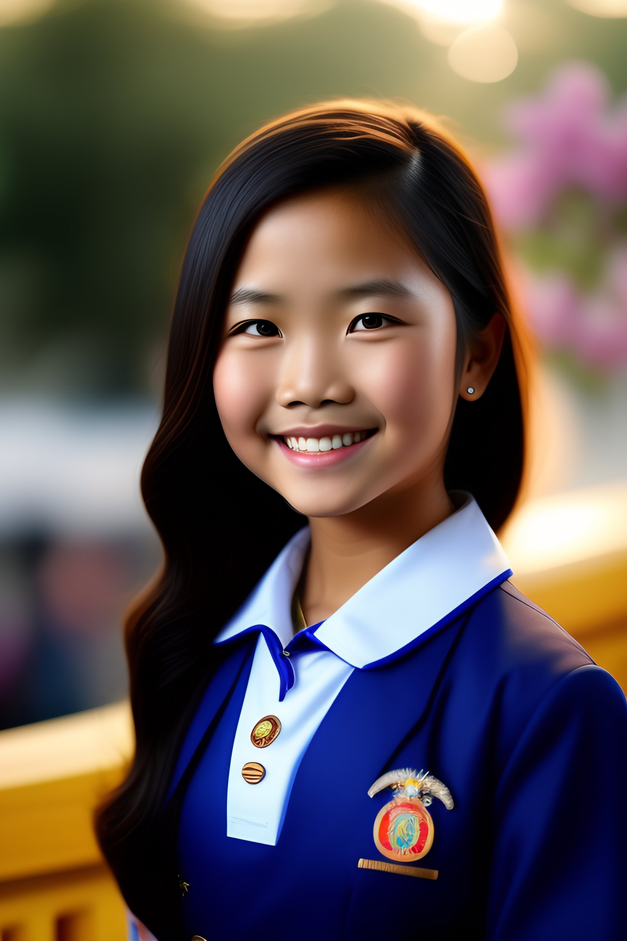 Lexica - Filipino girl in school uniform