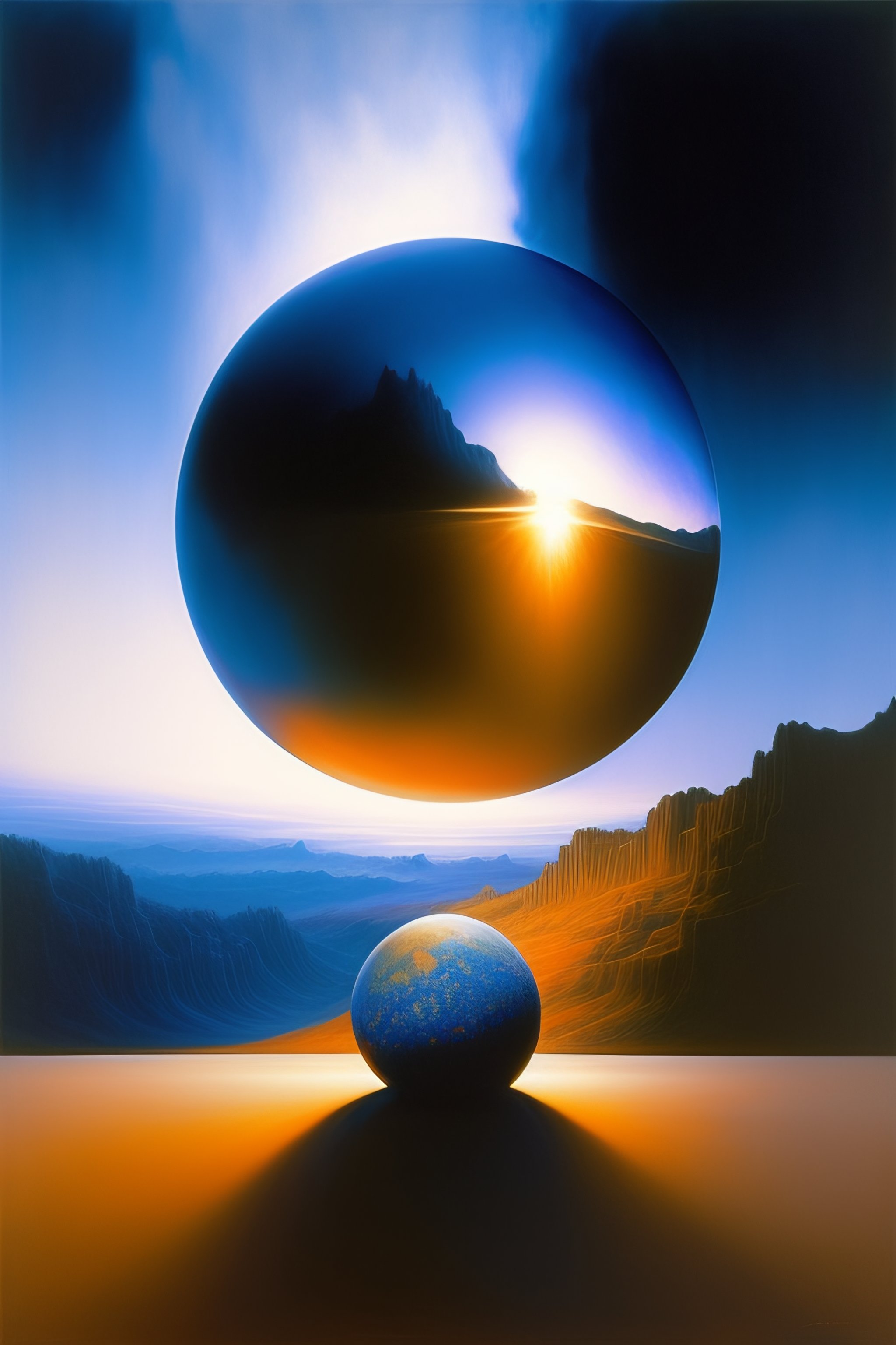 Lexica - A very complex gigantic reflective glowing glass crystal ...