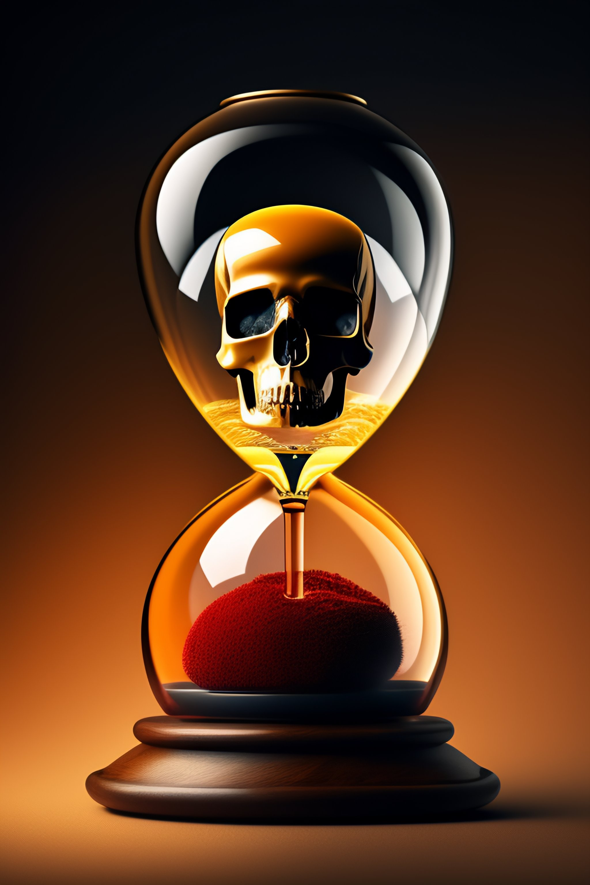 Lexica - A skull representing death as an hourglass