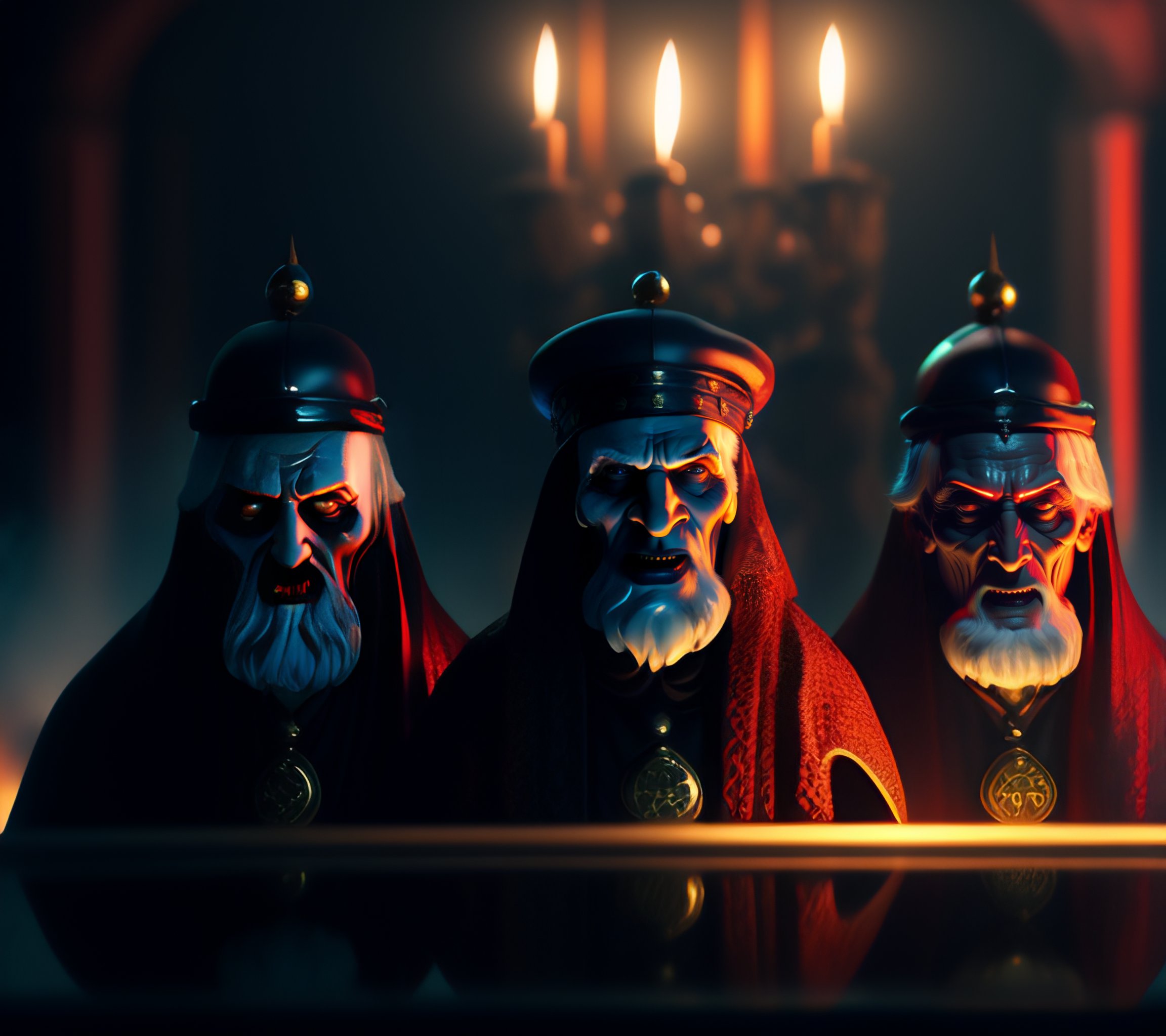 Lexica - The three wise men as scary horror film characters, demonic ...