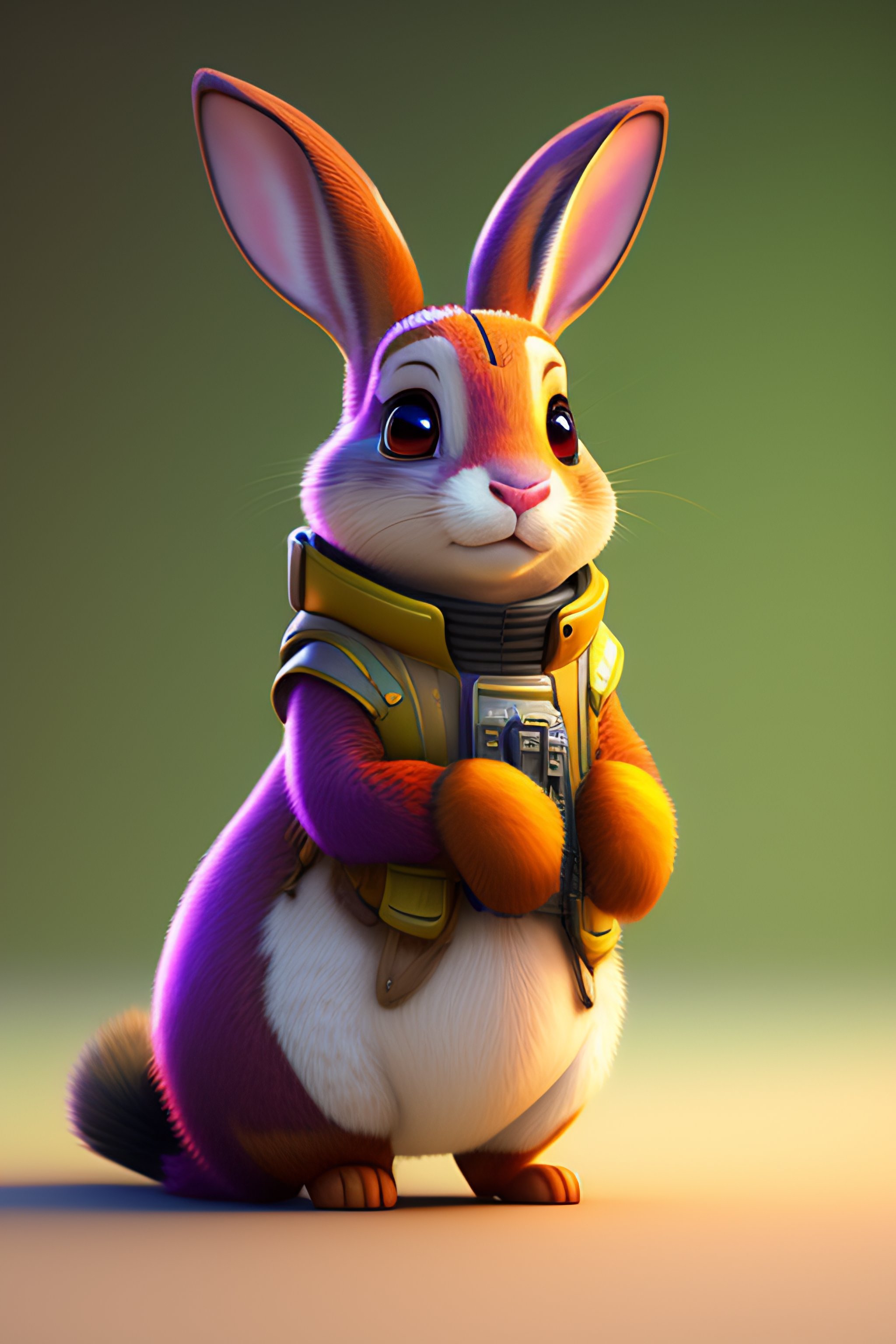 Lexica - Super cute cyberpunk bunny, pixar, zootopia, cgi