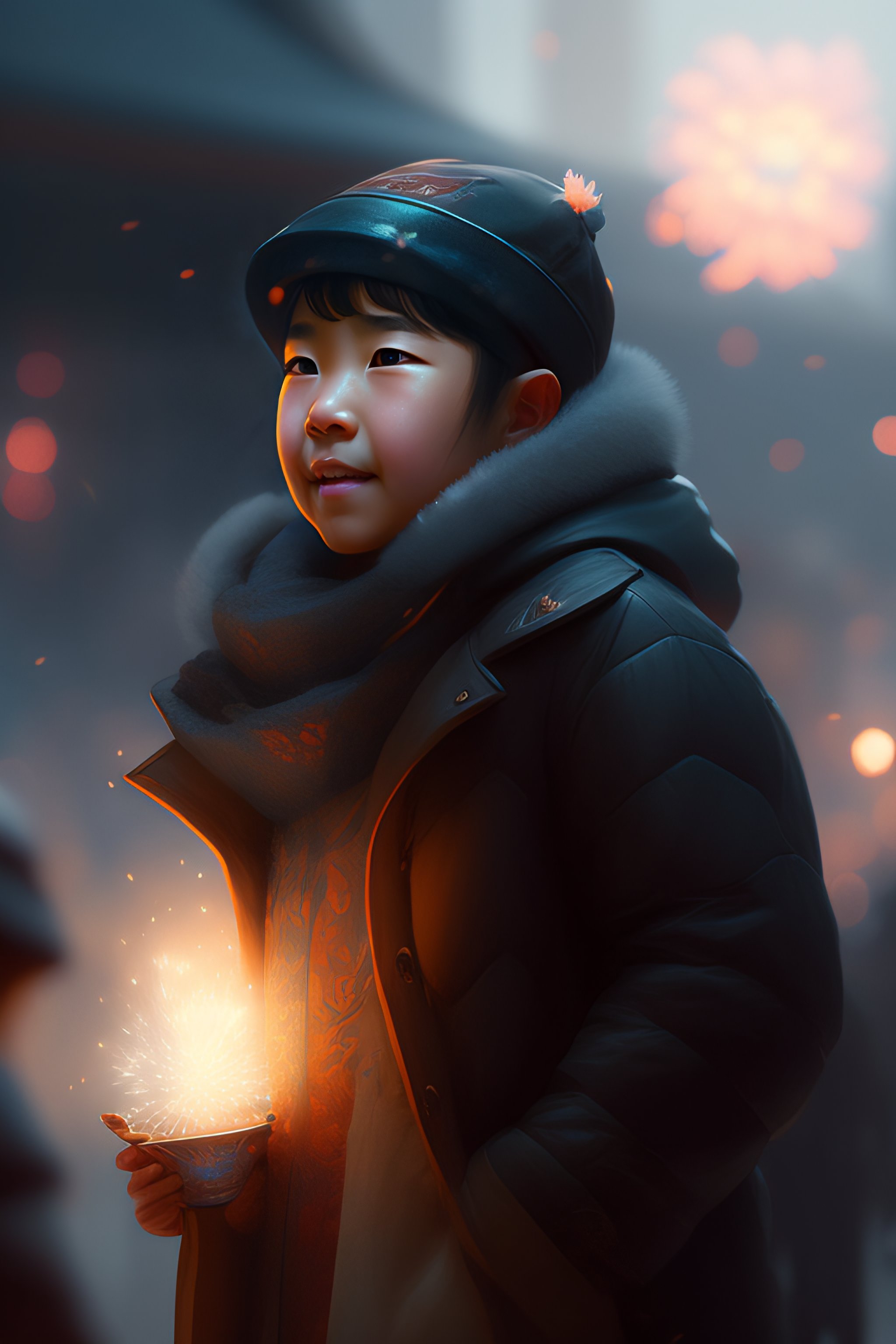 Lexica - Dental tooth character, fireworks, night festival, lens flare ...