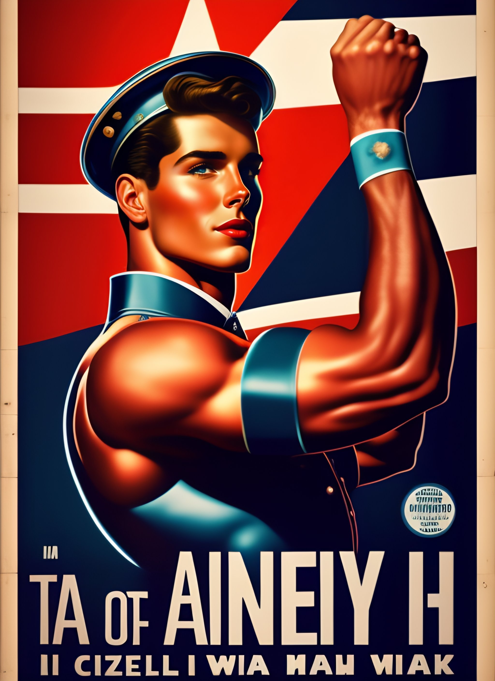 Lexica - A male young man the riveter "We can do it !" poster by John ...
