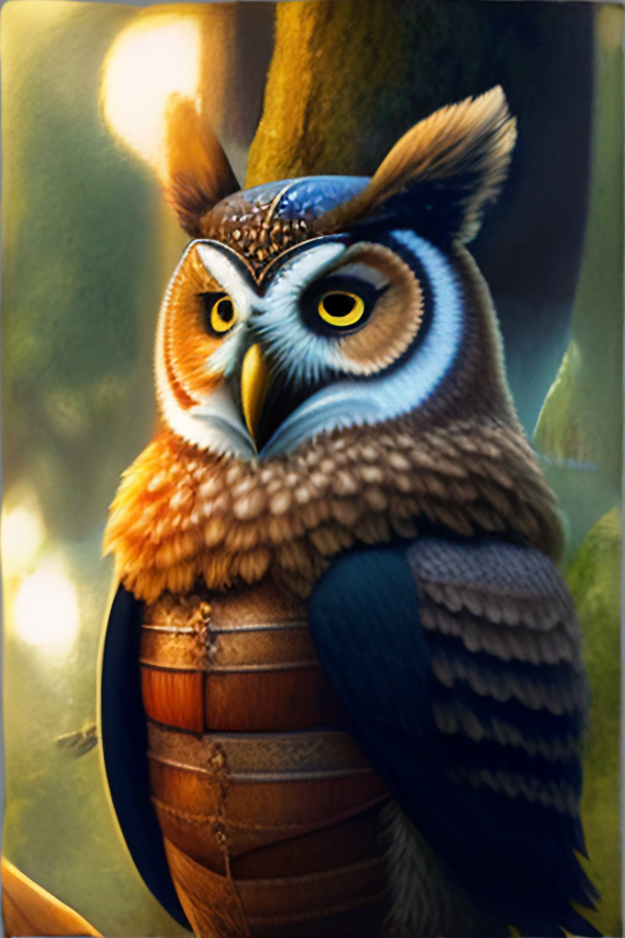 Lexica - A detailed, highly realistic anthropomorphic owl with a viking ...