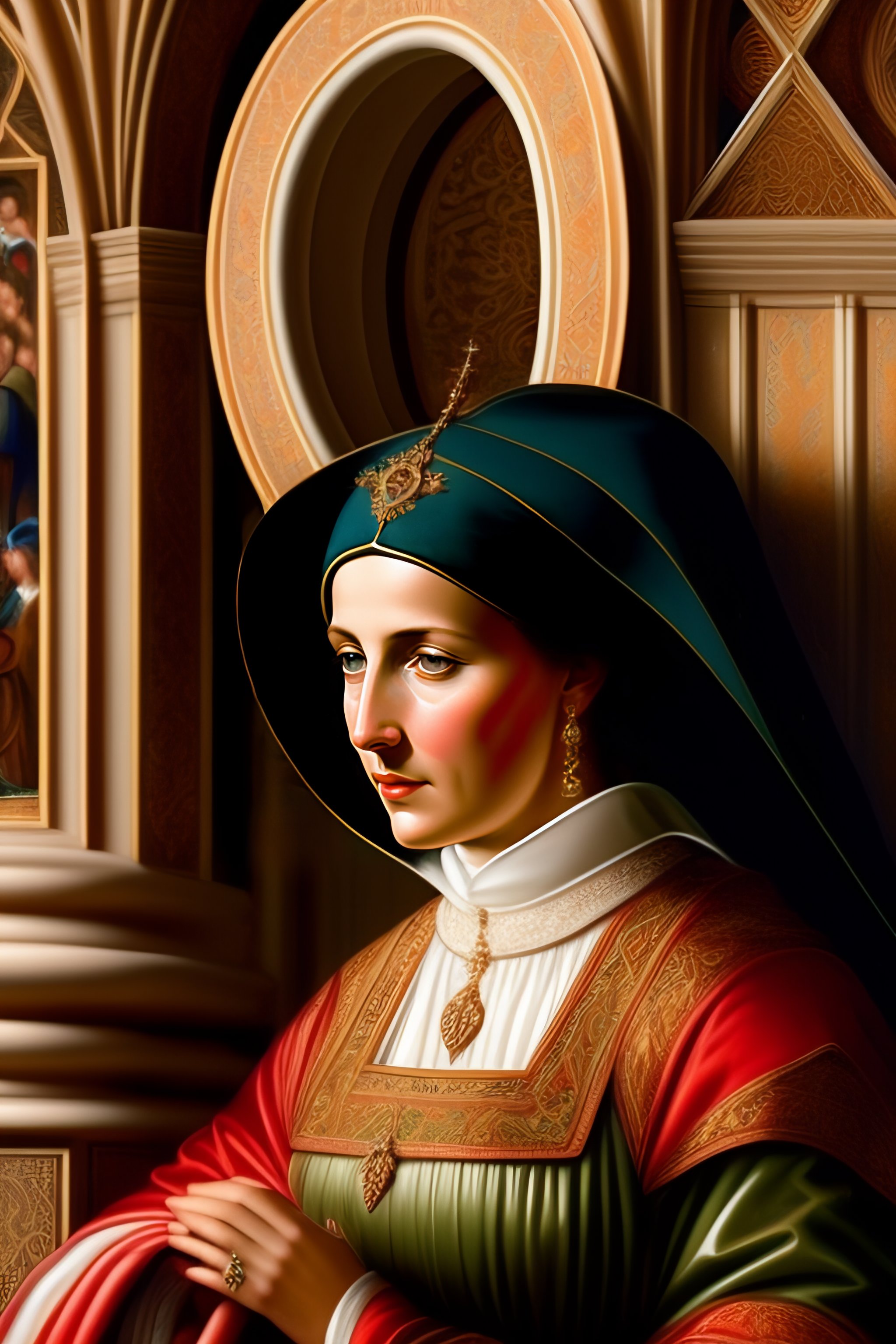 Lexica - German Benedictine abbess renaissance high detail