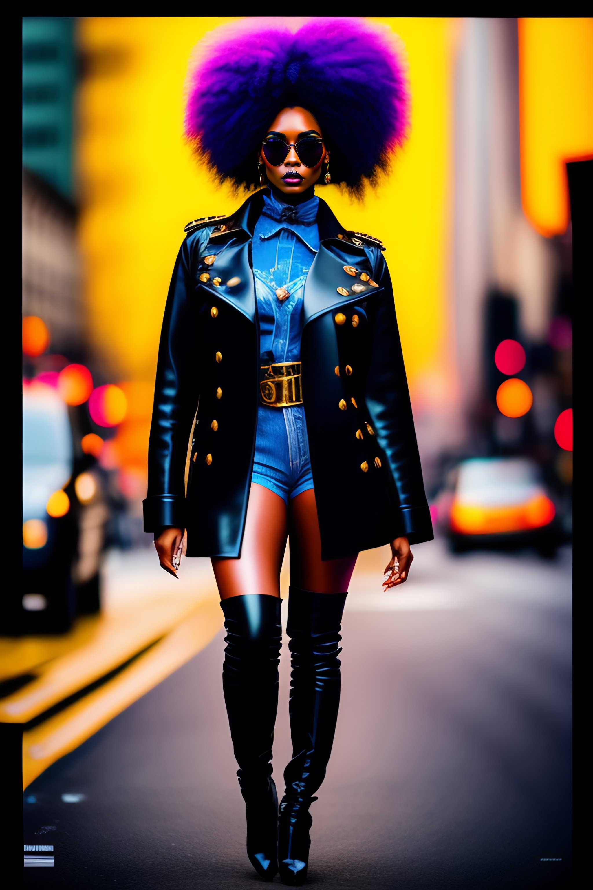 Lexica - Magazine cover with the title "Cyber funk" a portrait of a ...