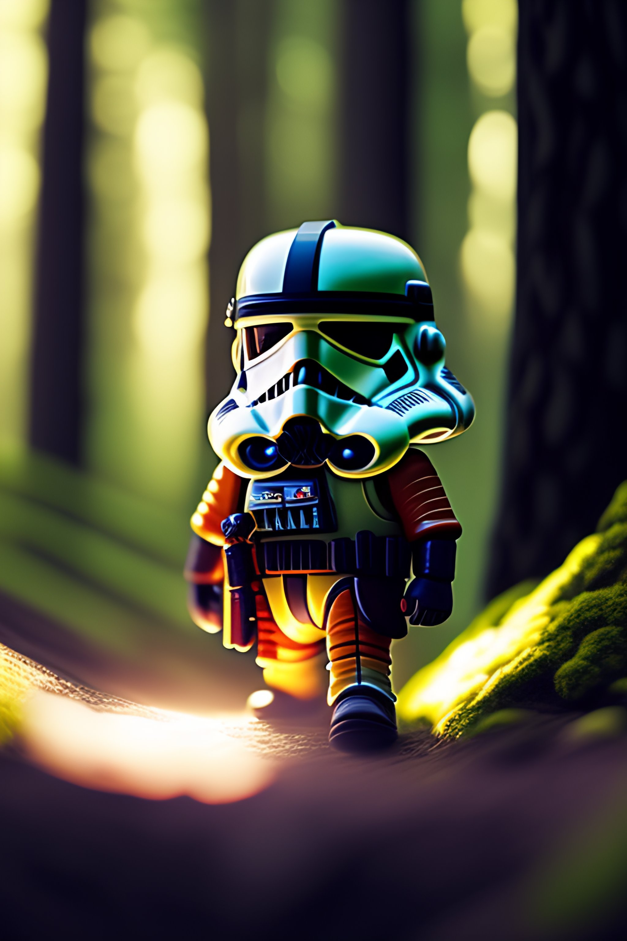 Lexica - Baby scout trooper in the forest cinematic