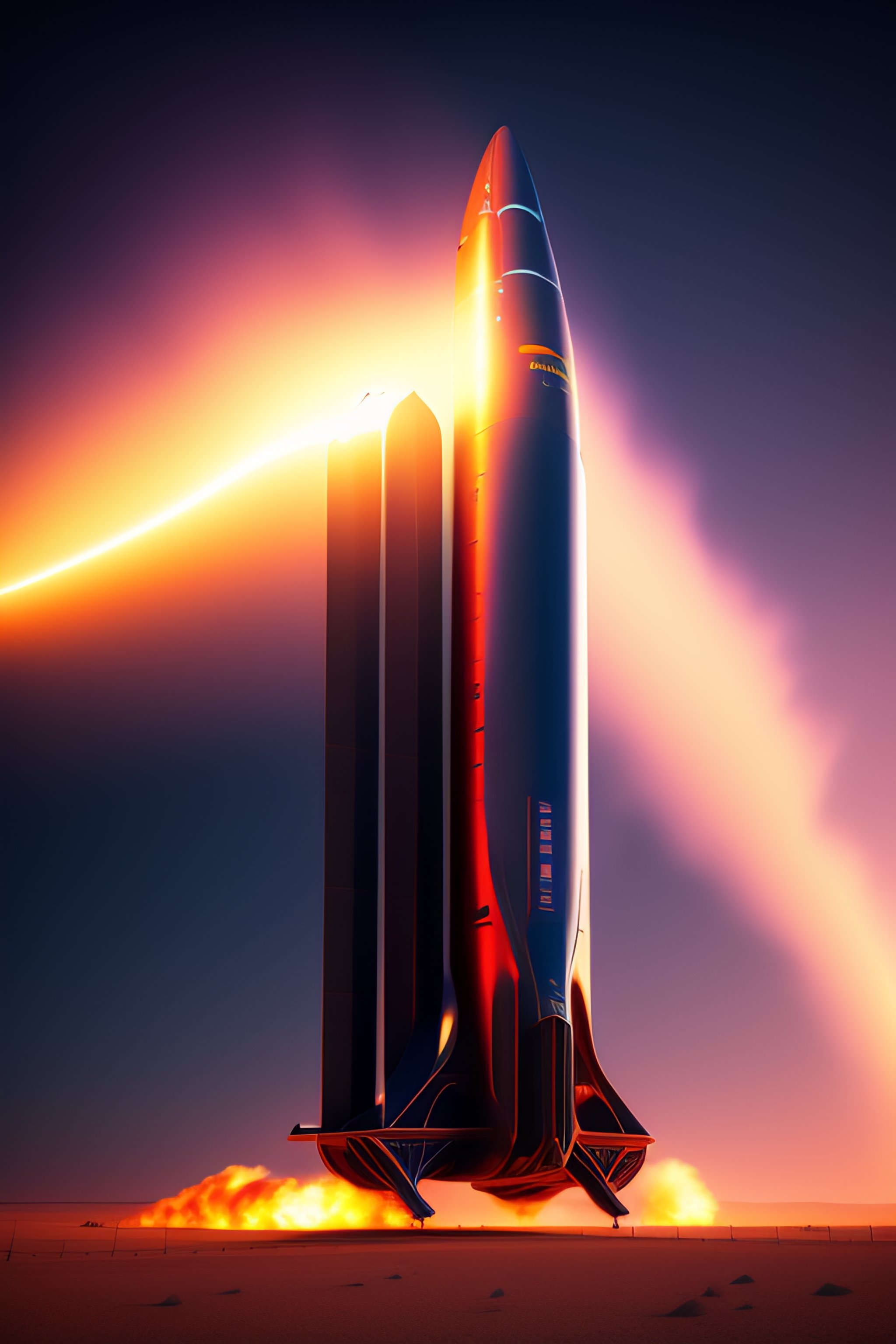 Lexica - 50mm Photograph of SpaceX starship 2.0 designed by SpaceX ...