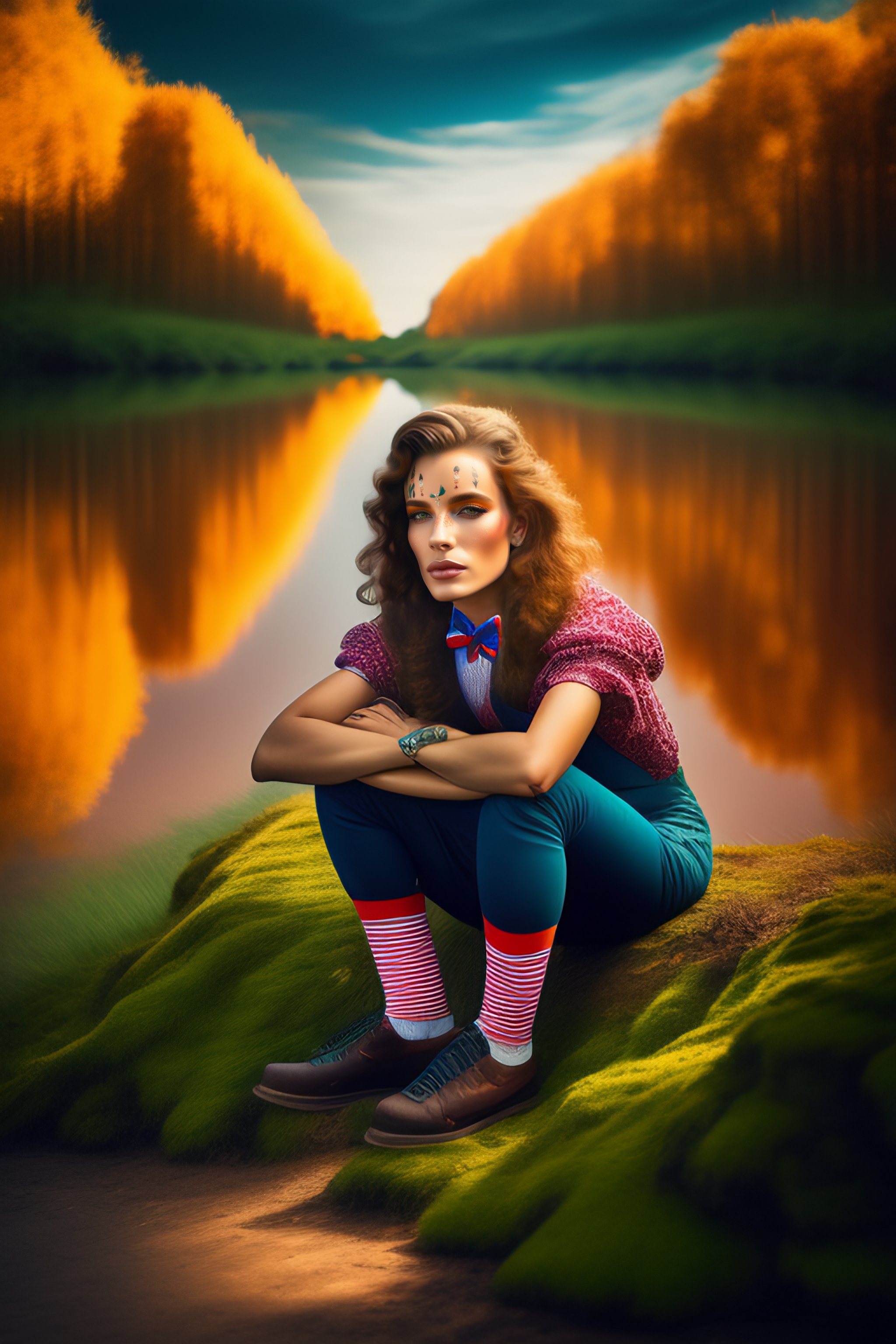 Lexica Smoking Alice In Wonderland Squatting