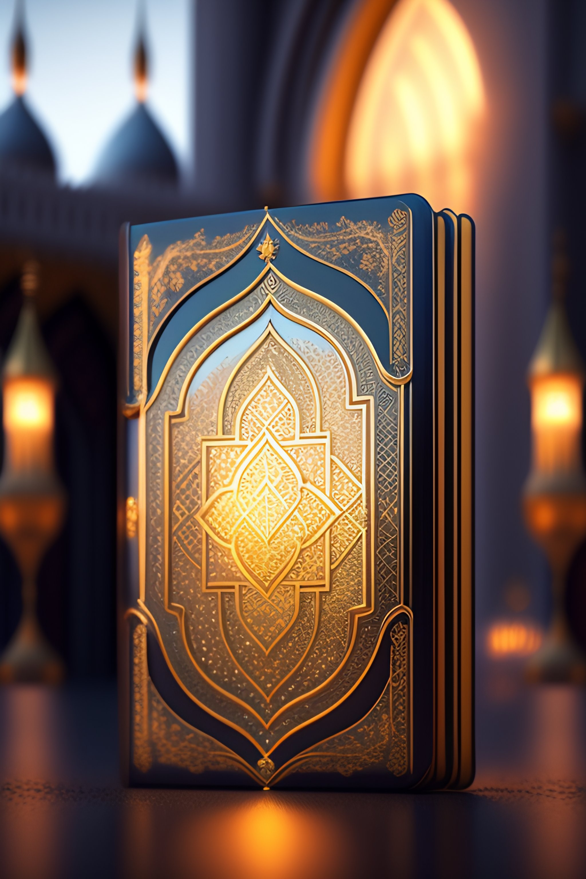 Lexica - Shiny clear Quran in front of a mosque, 8k, highly detailed ...