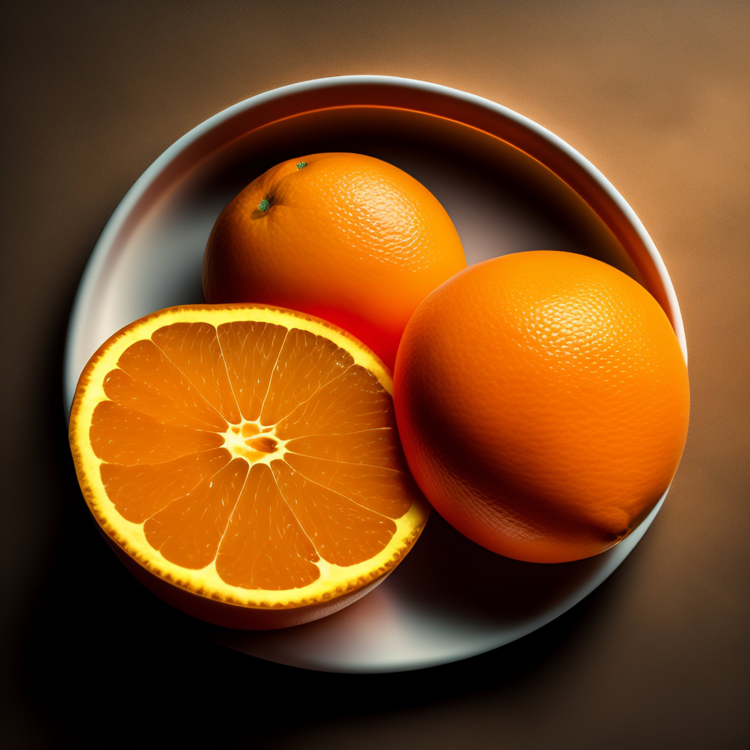 Lexica - Two whole oranges in a table, photography, product photo.