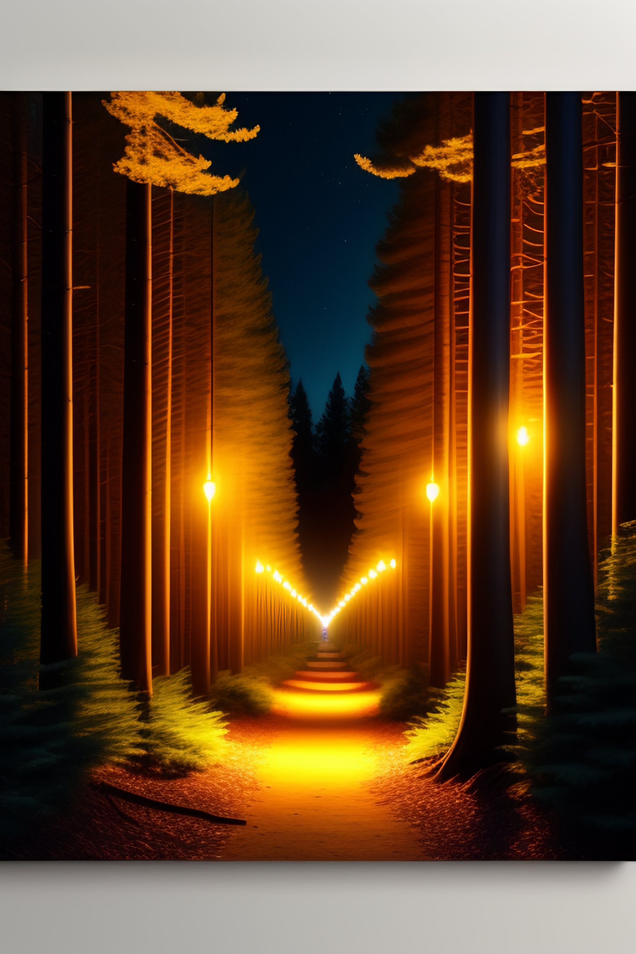 Beautiful Forest At Night Hd