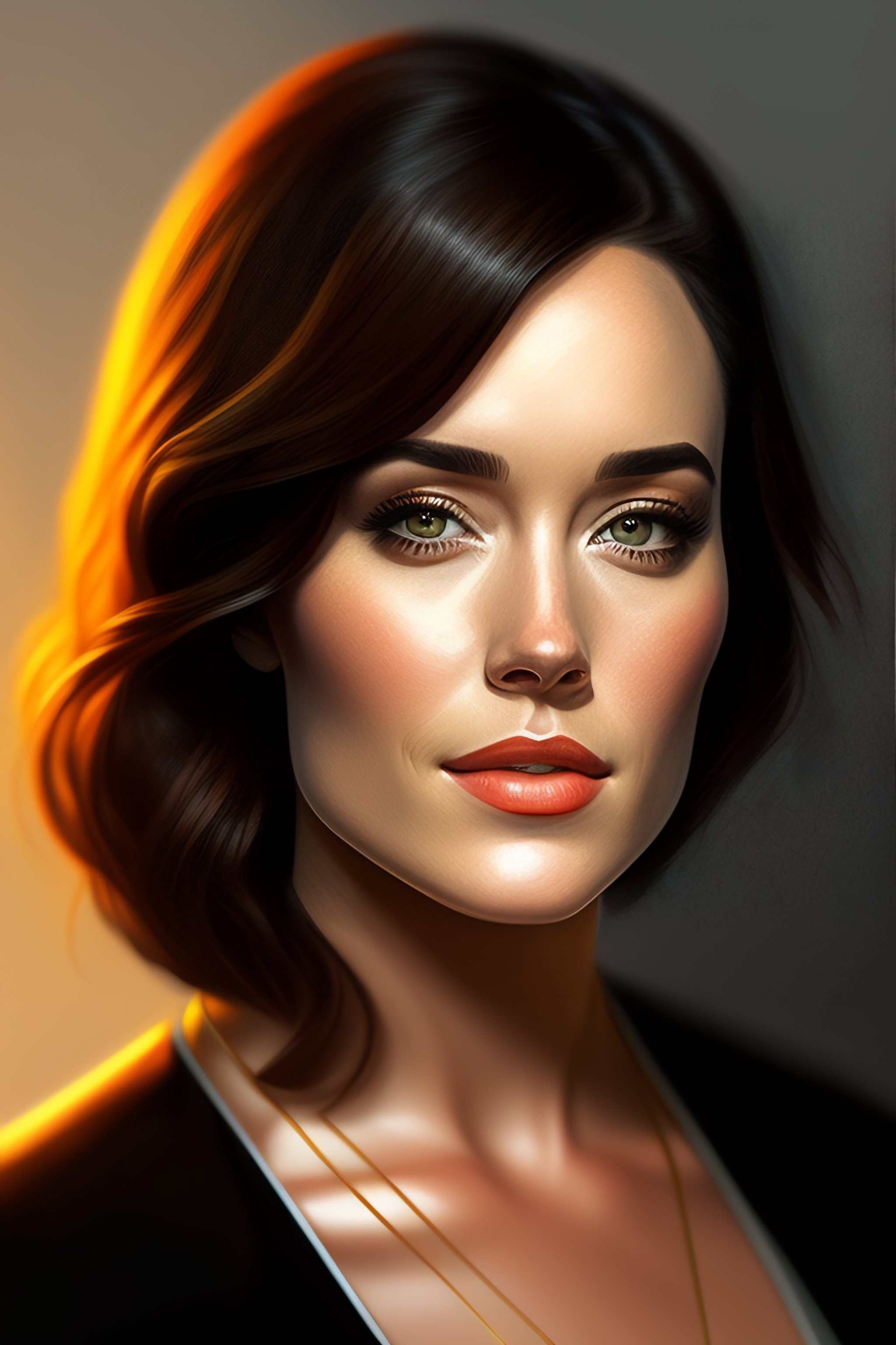 Lexica - Megan Boone, portrait, highly detailed, headshot, digital ...