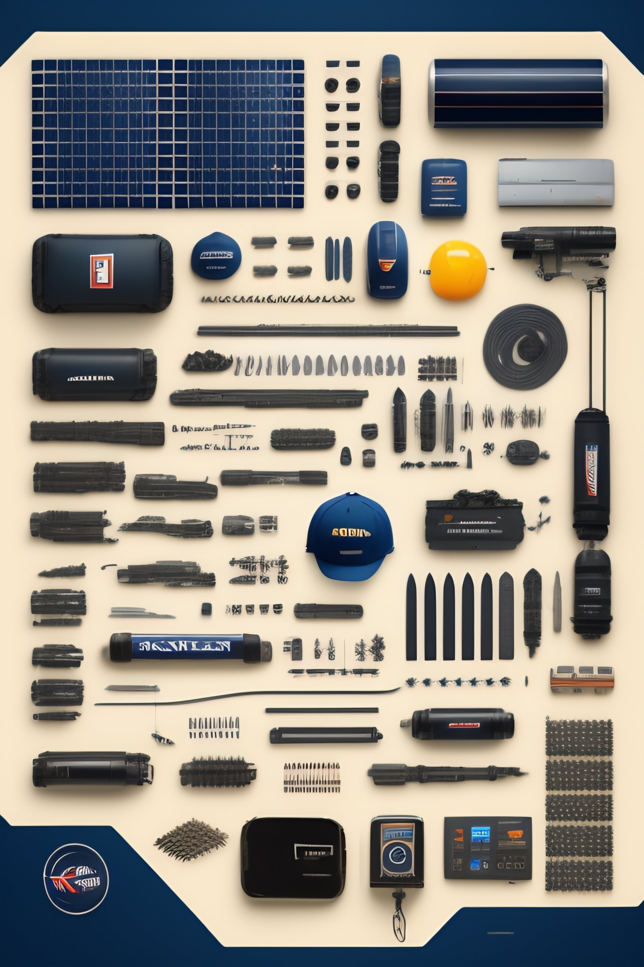 Lexica - Knolling layout of space builder equipment
