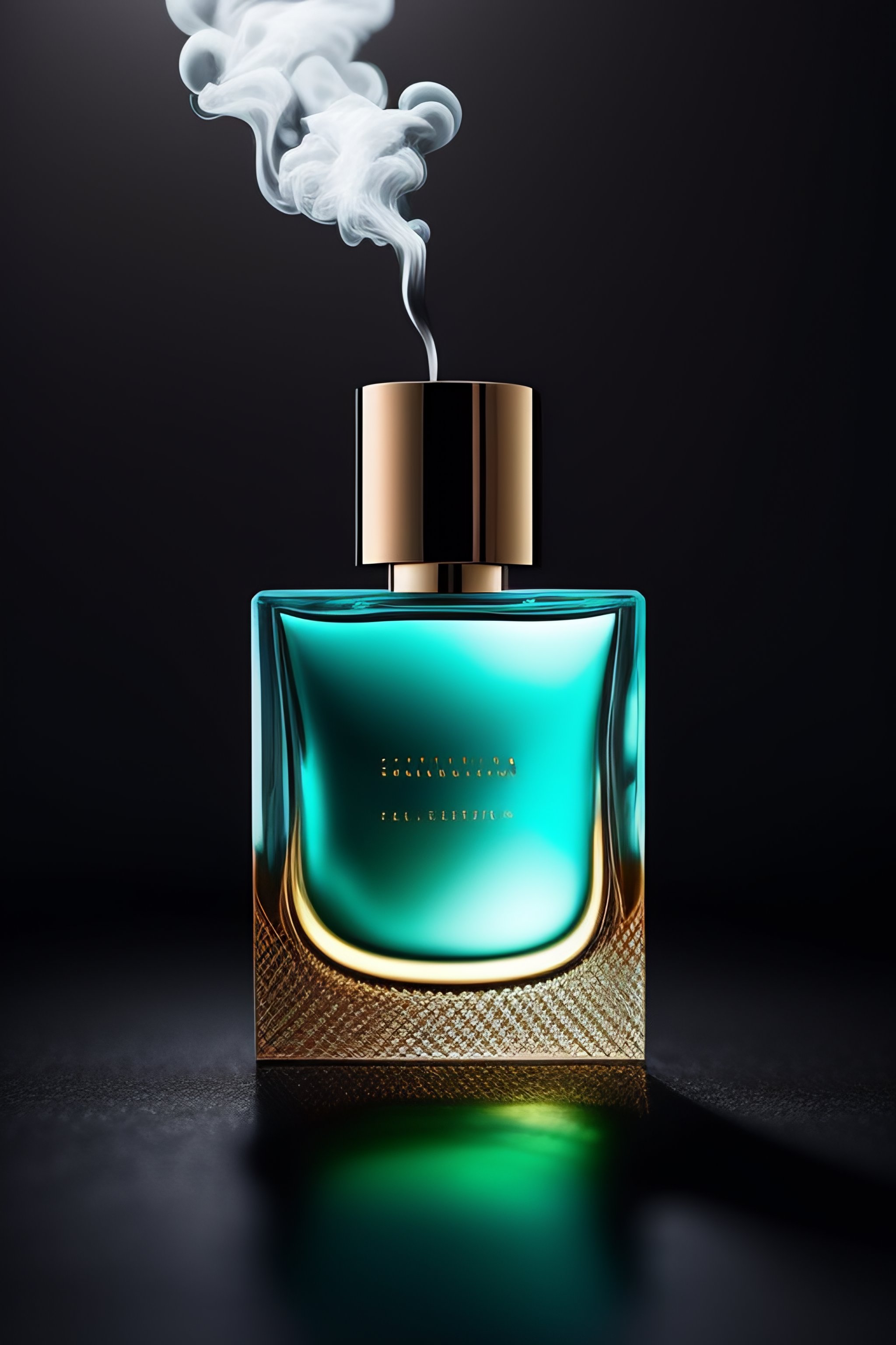 Lexica - A beautiful dark perfume bottle with water on it with a dark ...