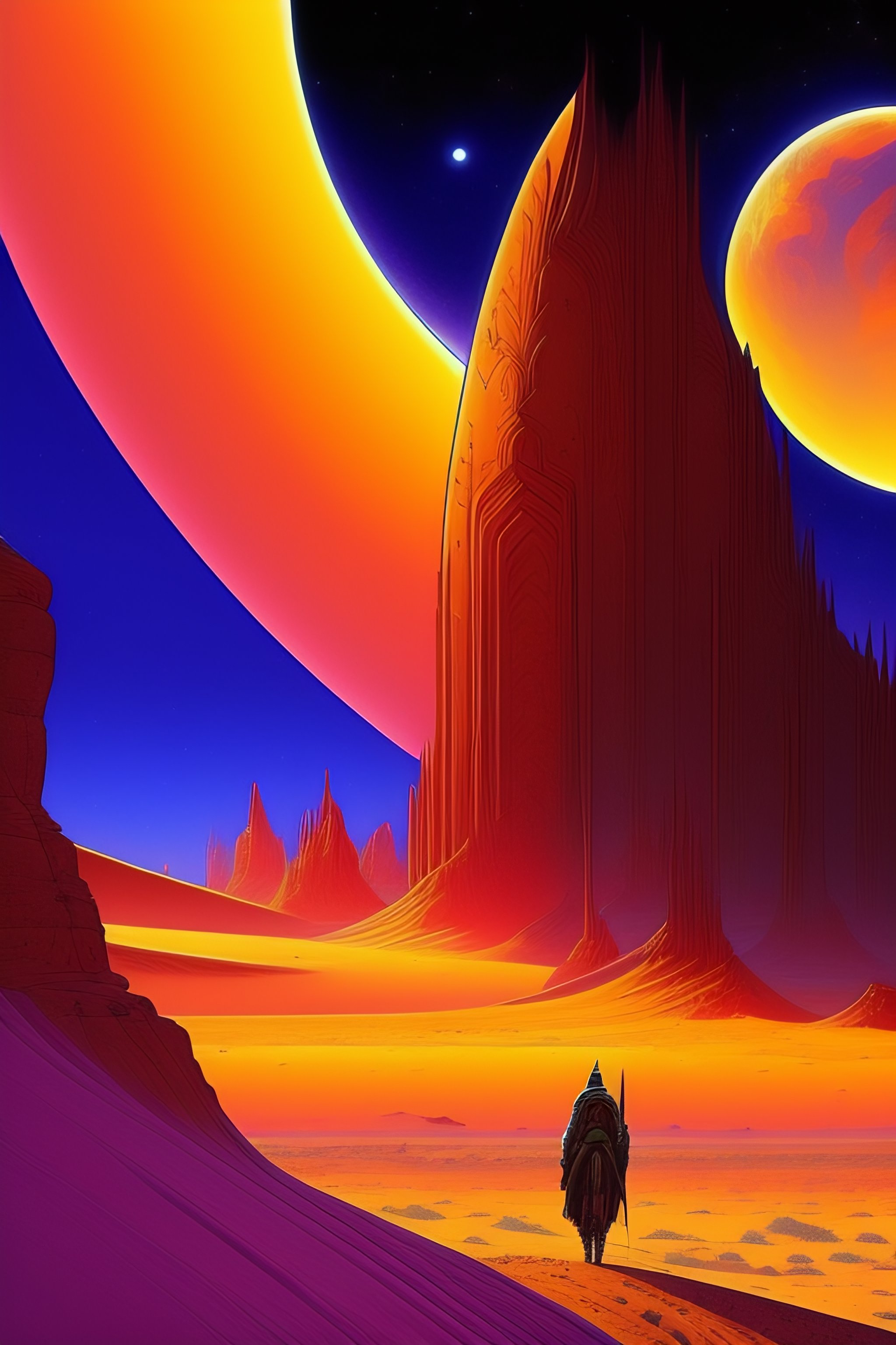 Lexica - Flat line comic book art in the style of Jean Giraud Moebius, Gir