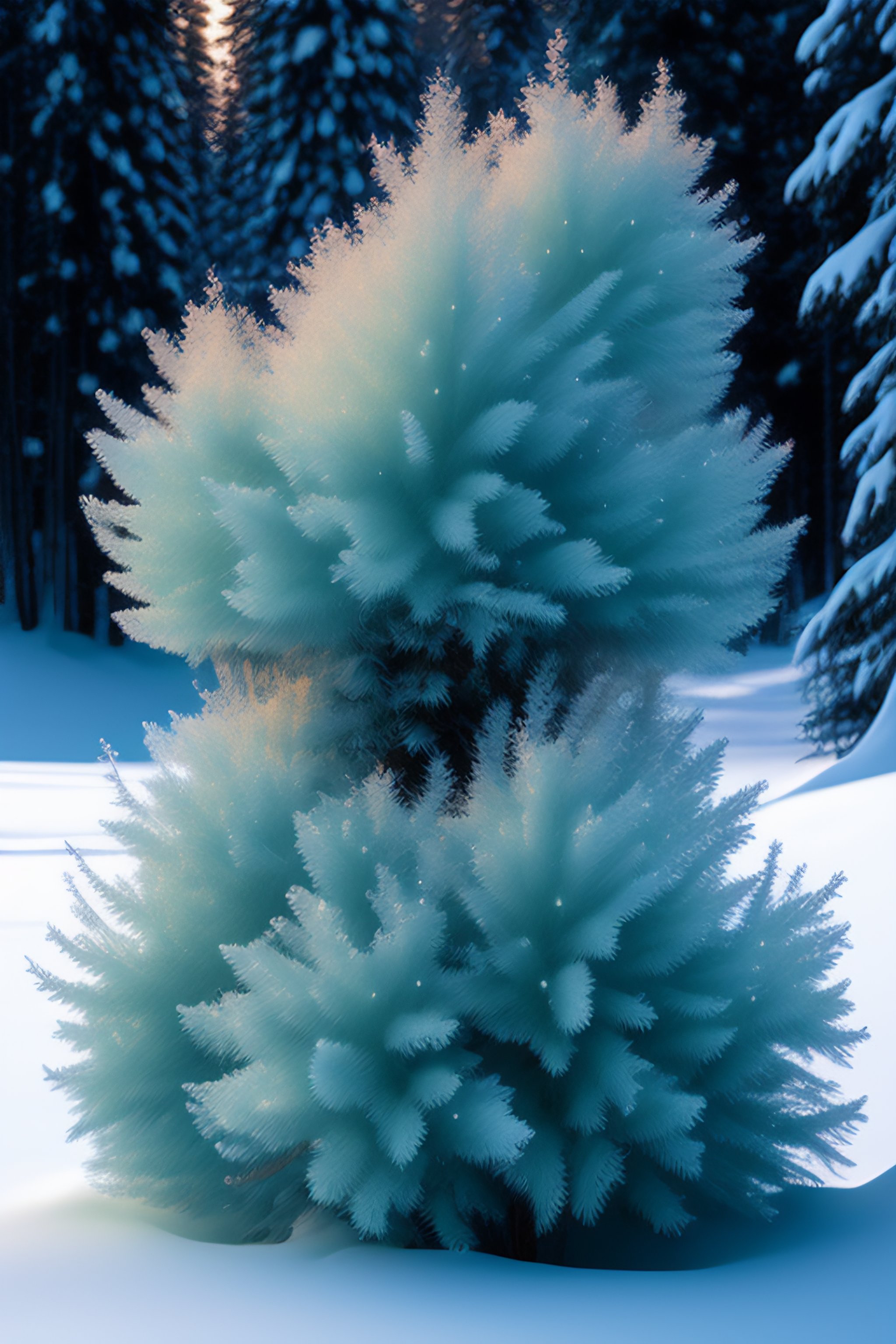 Lexica - 2d sprite bush winter