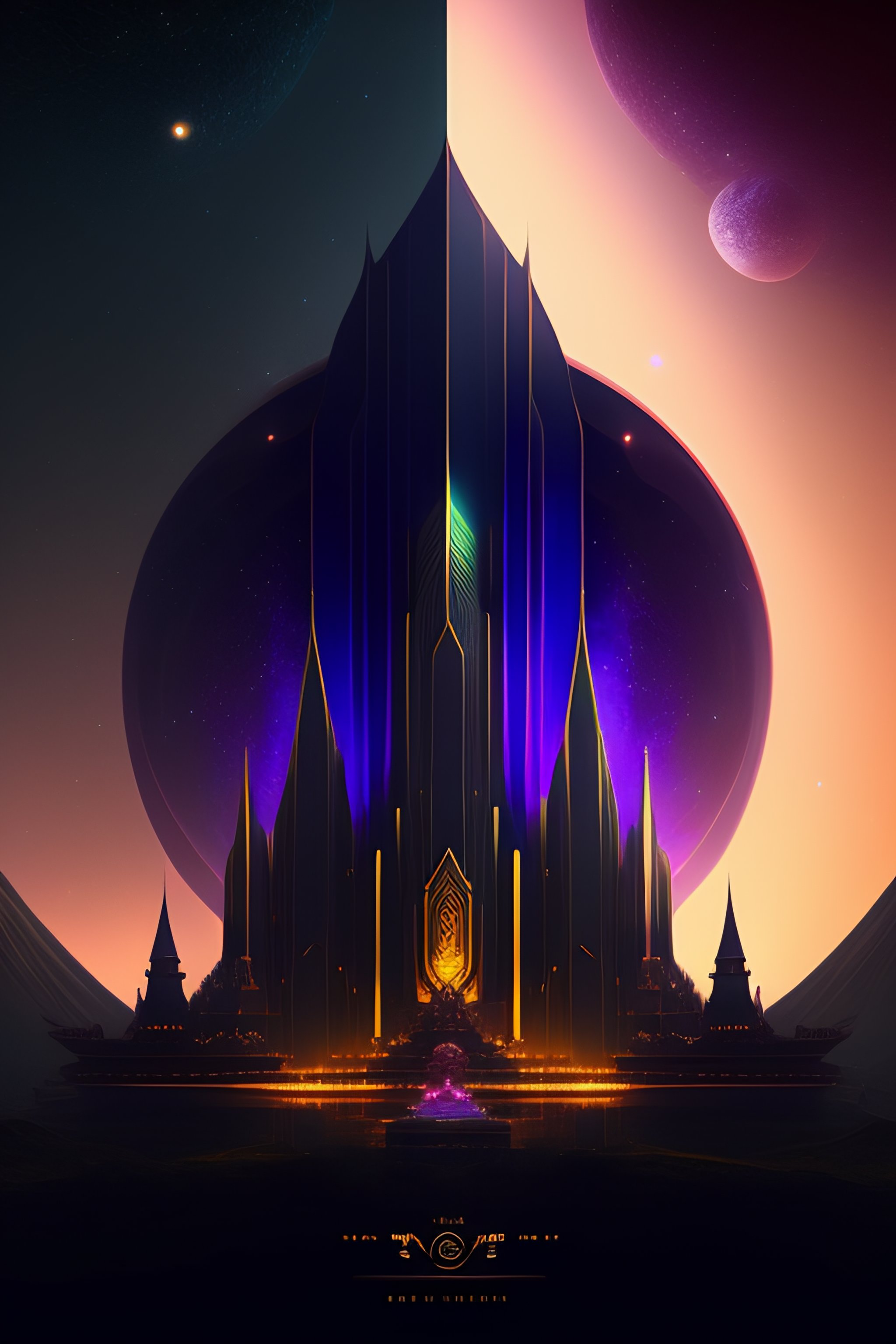 Lexica - Epic scale cinematic symmetrical electrical computer planetary ...