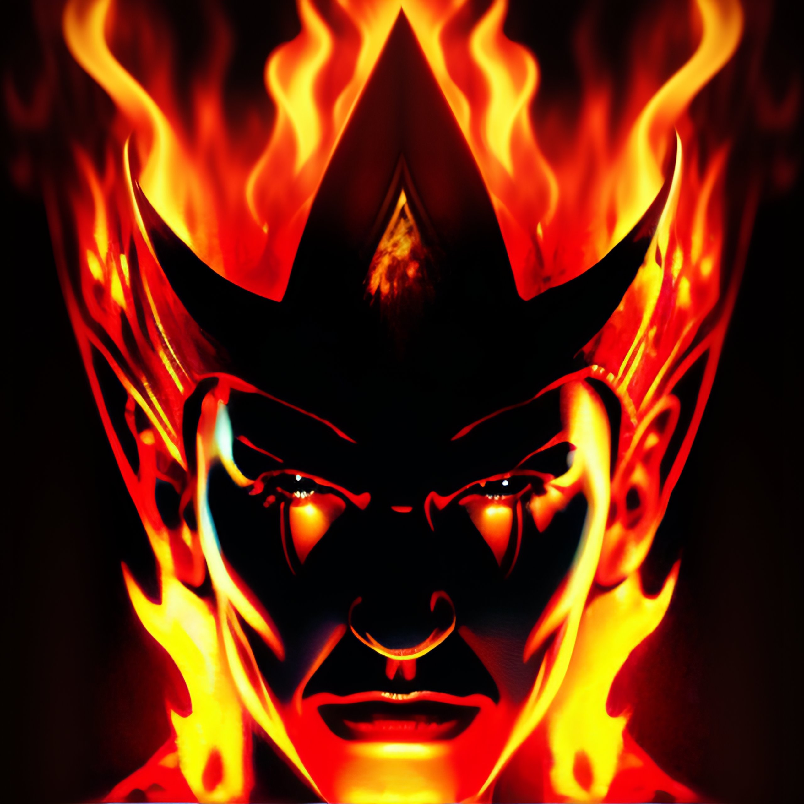 Lexica - Marvel comic style, crown of flames, horror, clown, ambient ...