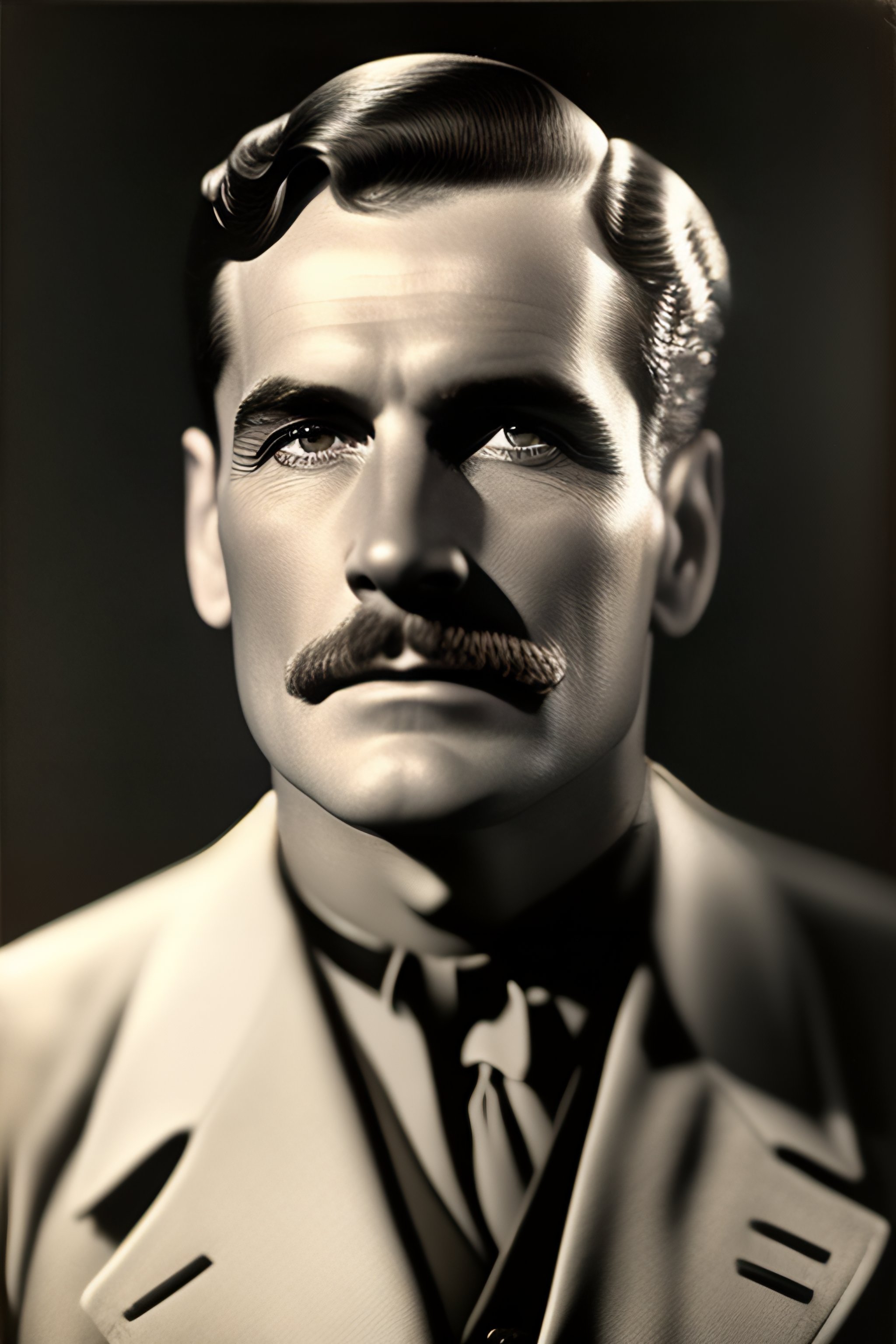 Lexica - Face photography of a stern man from 1940